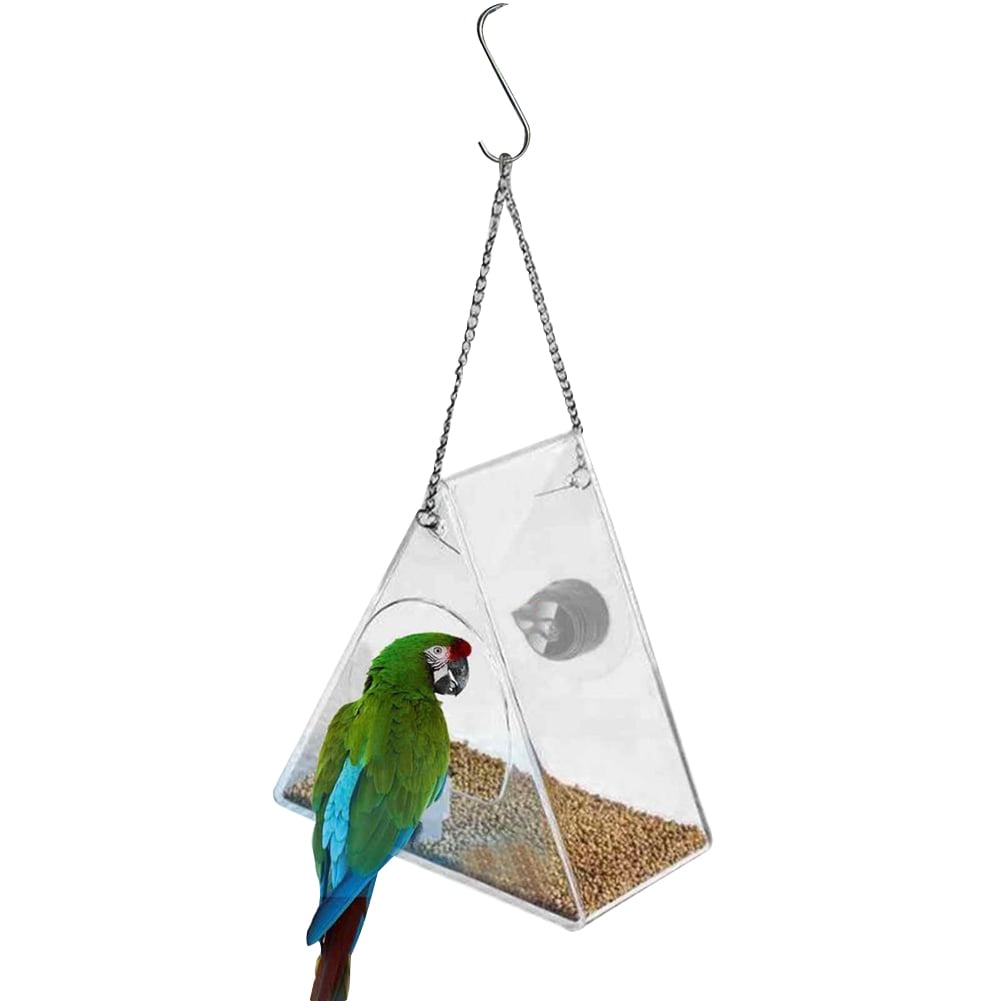 Yguping Smart Birds Hanging Feeder Acrylic with Camera Bird House Pet ...