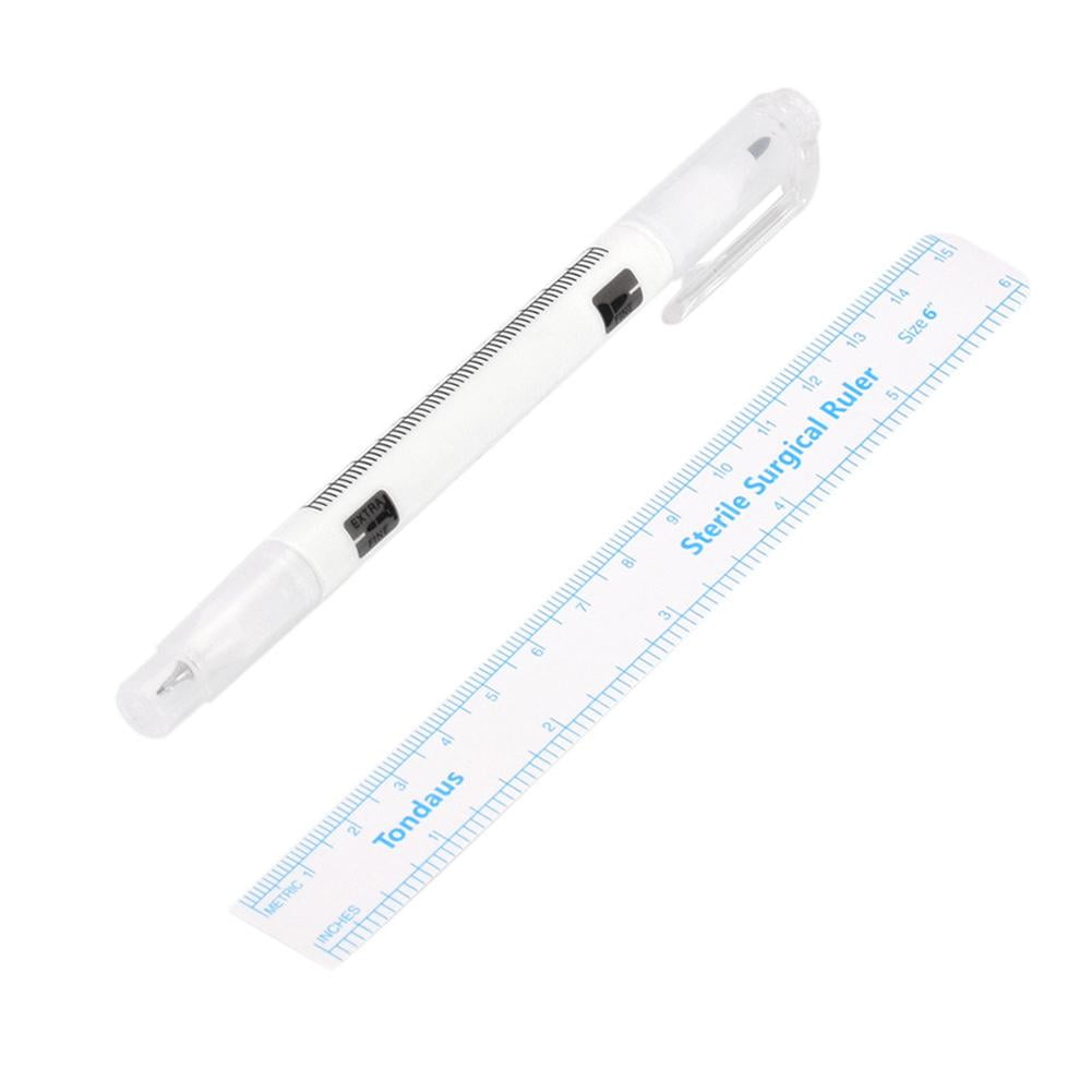 Yguping Surgical Skin Marker Twin Head Pen Ruler Tattoo Piercing ...