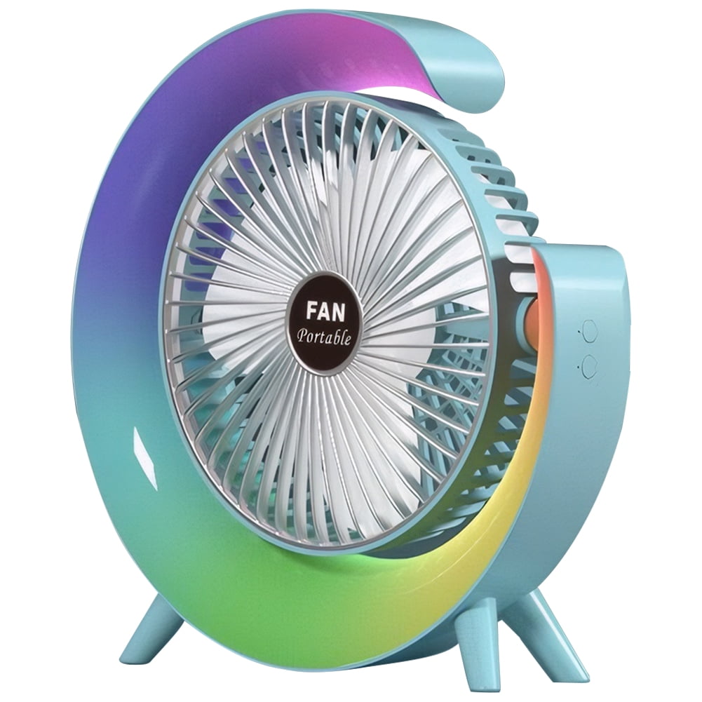 Yguping USB Small Cooling Fan 3 Speeds with Colorful Light Portable ...