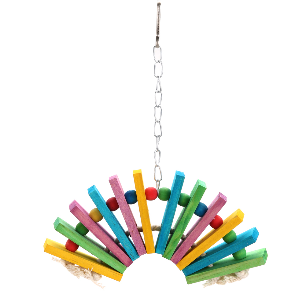 Yguping Wood Ladder Climb Swing Bird Cage Blocks Toy for Hamster ...