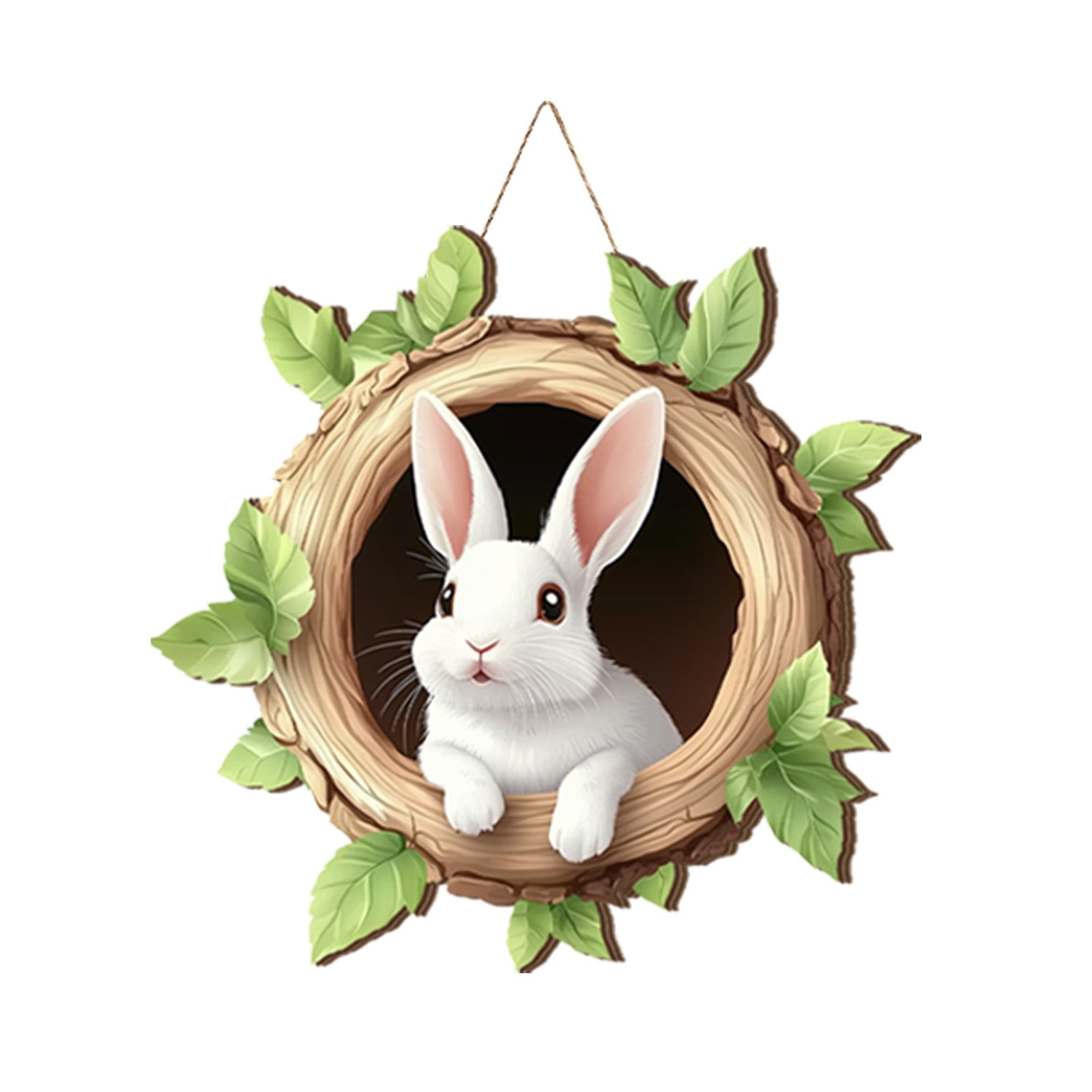 YhengbK Easter Bunny Door Sign, Happy Easter Wooden Hanging Decorations ...