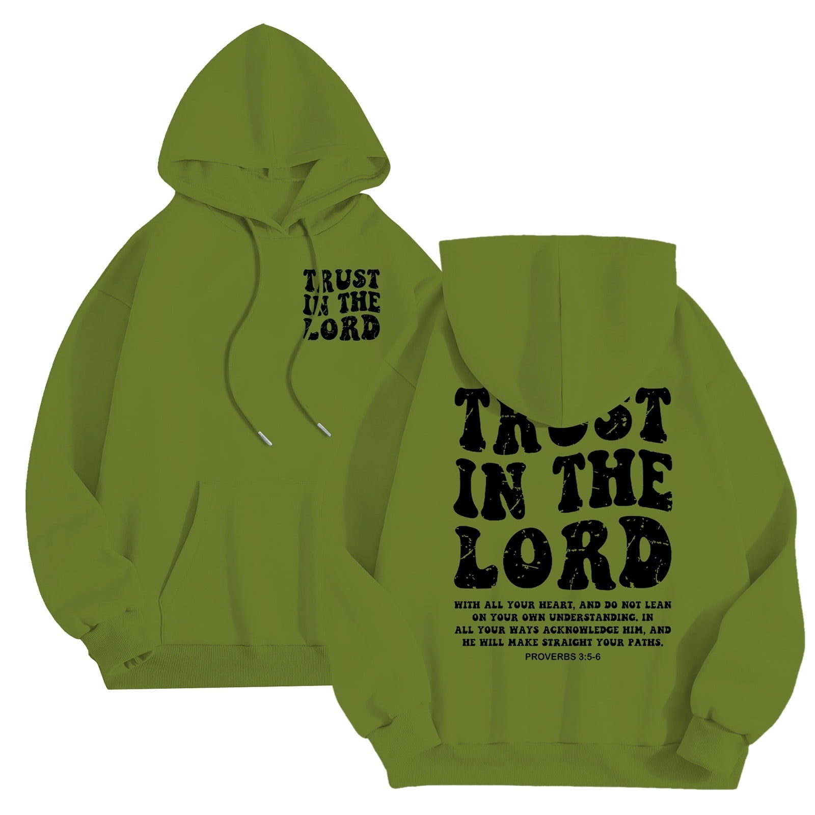 Yhkghxis Christian Hoodies for Men Oversized Faith Bible Verse Fall ...