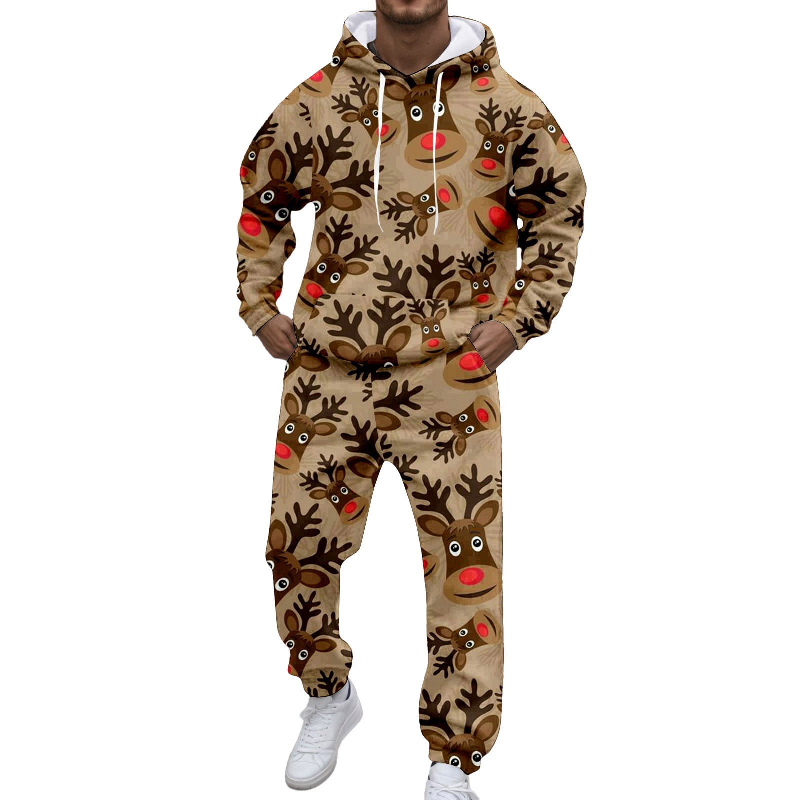 Yhkghxis Christmas Suit for Men 2 Piece Tracksuits Hoodies Sweatpants ...