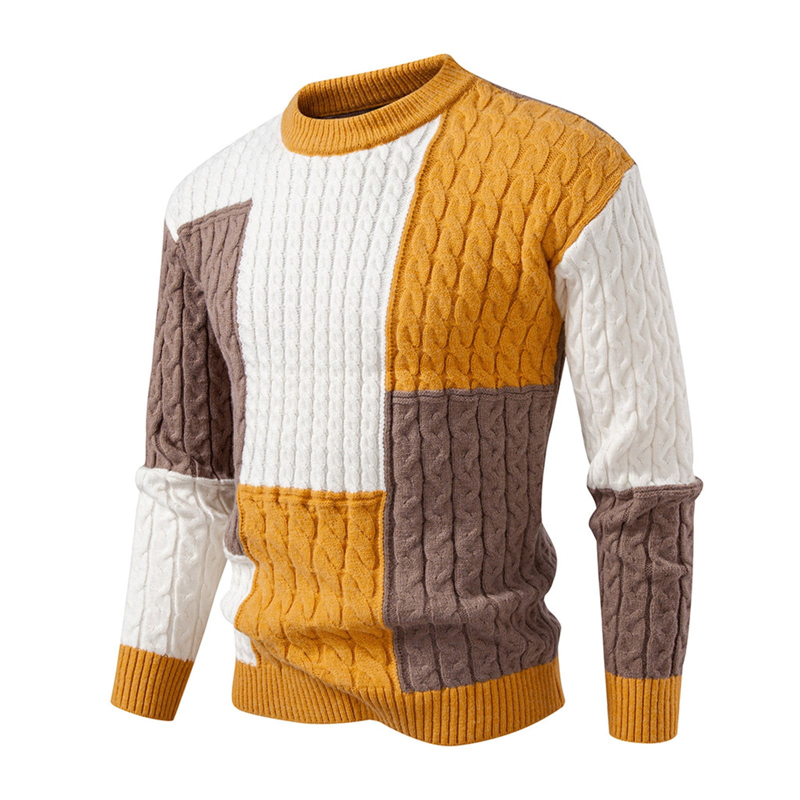 Yhkghxis Men'S Lightweight Color Block Knit Sweater Coat Casual ...