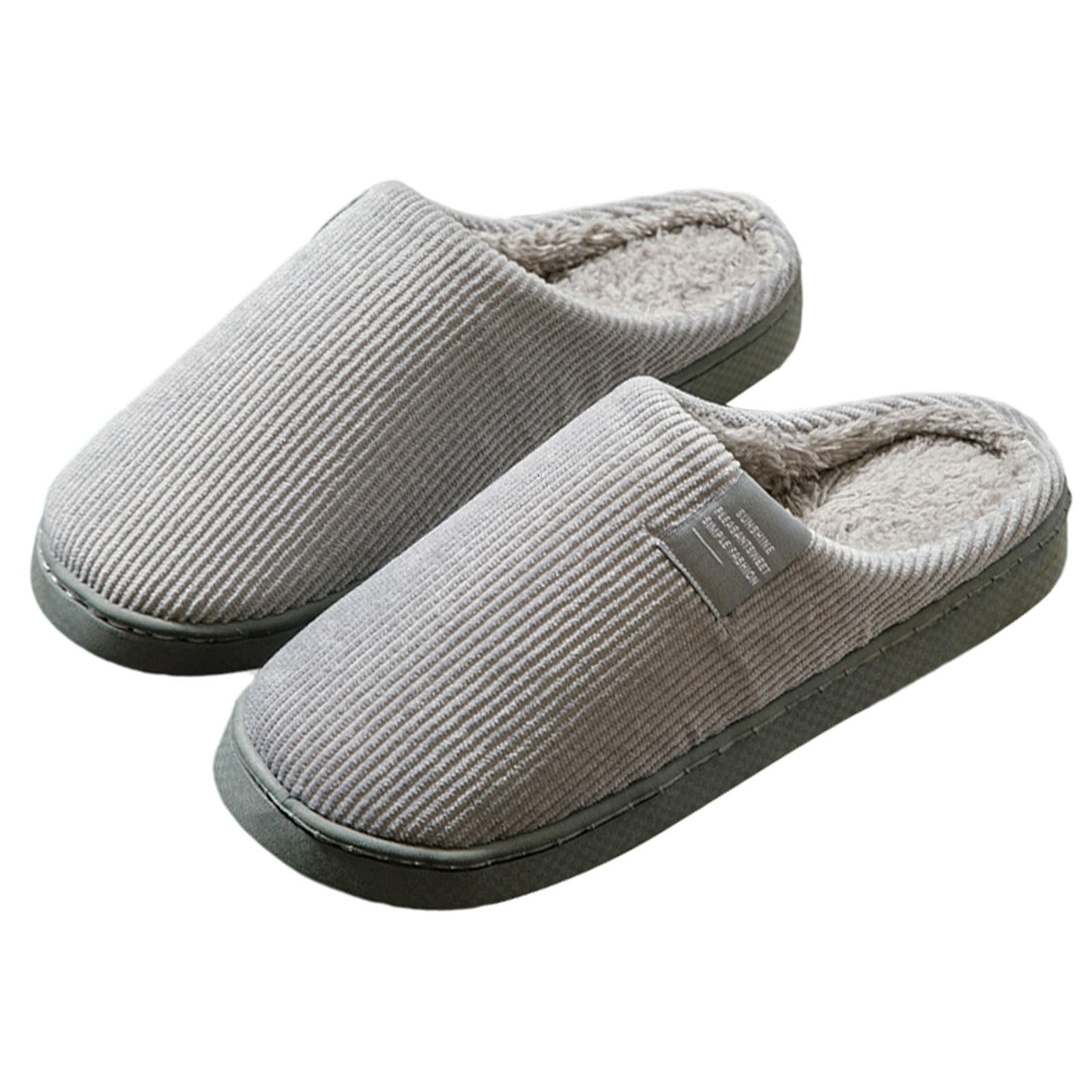 Yhkghxis Purple Slippers Soft Plush Indoor House Slippers Slip-On ...