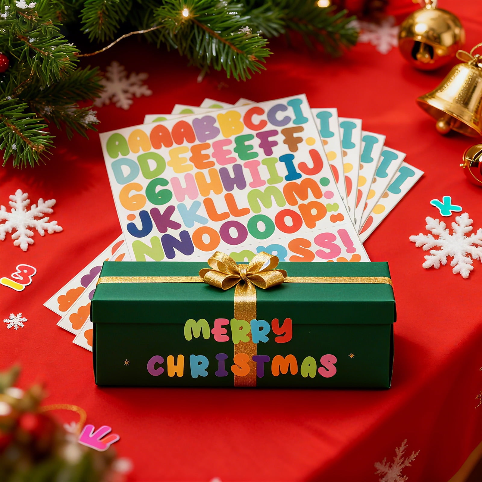 Yhmxh 10 Sheets Letter Stickers, Christmas Card Stickers, 1/2 Inch ...