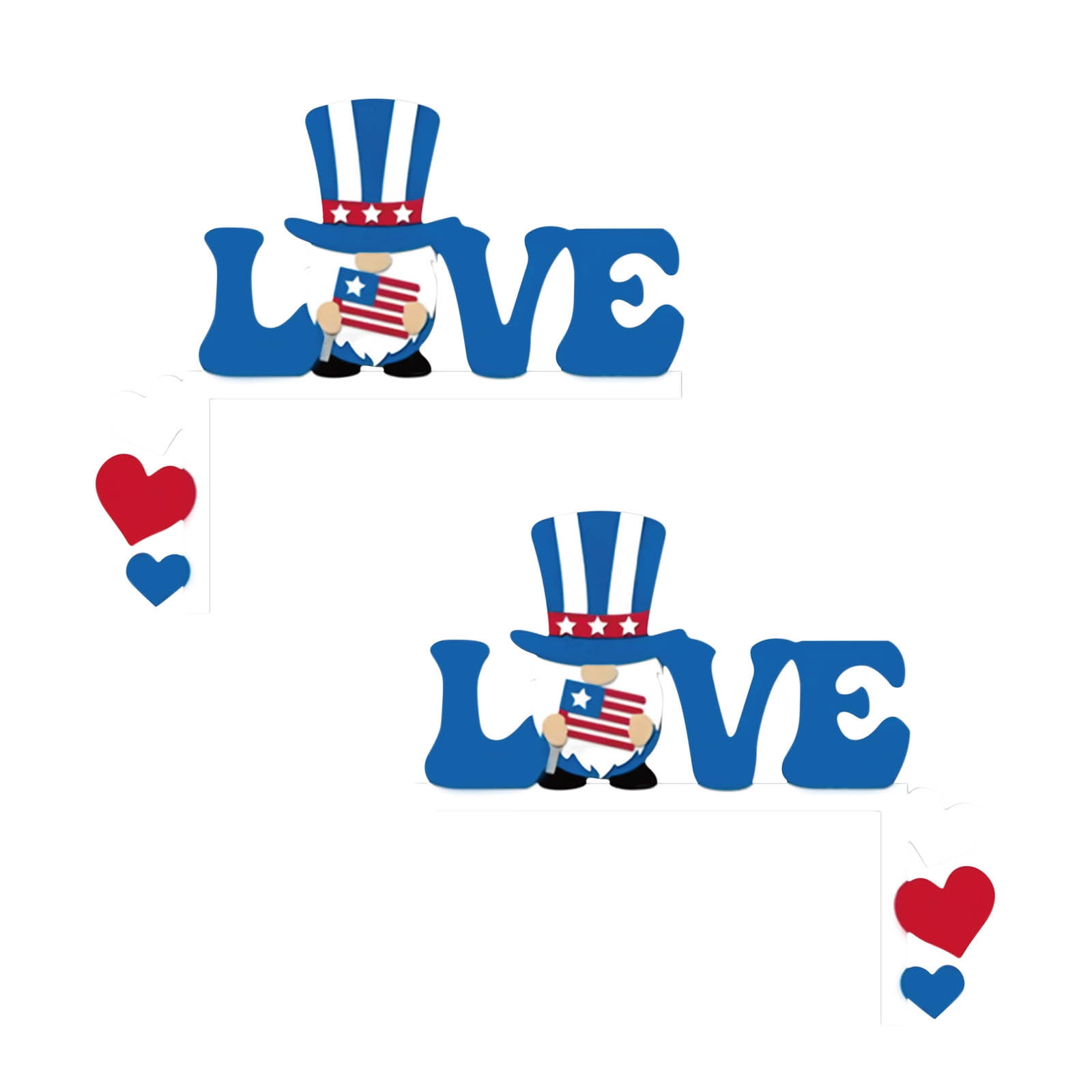 Yhmxh 2 Pcs Independence Day Door Corner Frame Decoration, Wooden ...