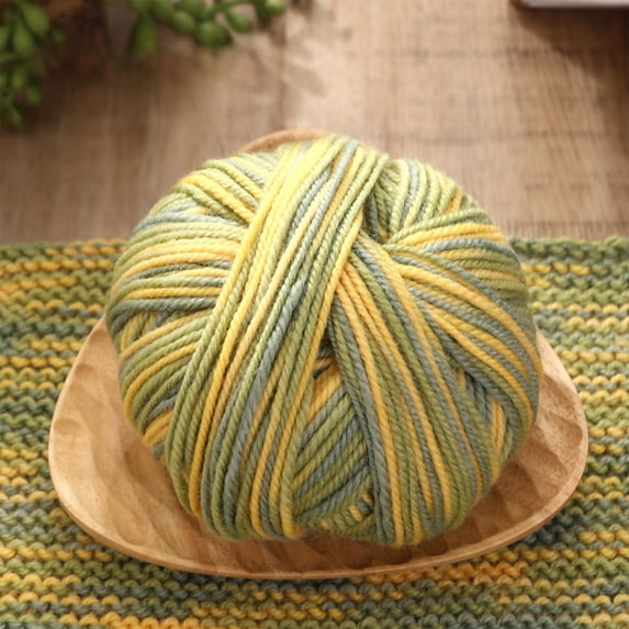 Yhmxh 50g Gradient Cotton Yarn, Multicolor Striped Knitting Crochet ...