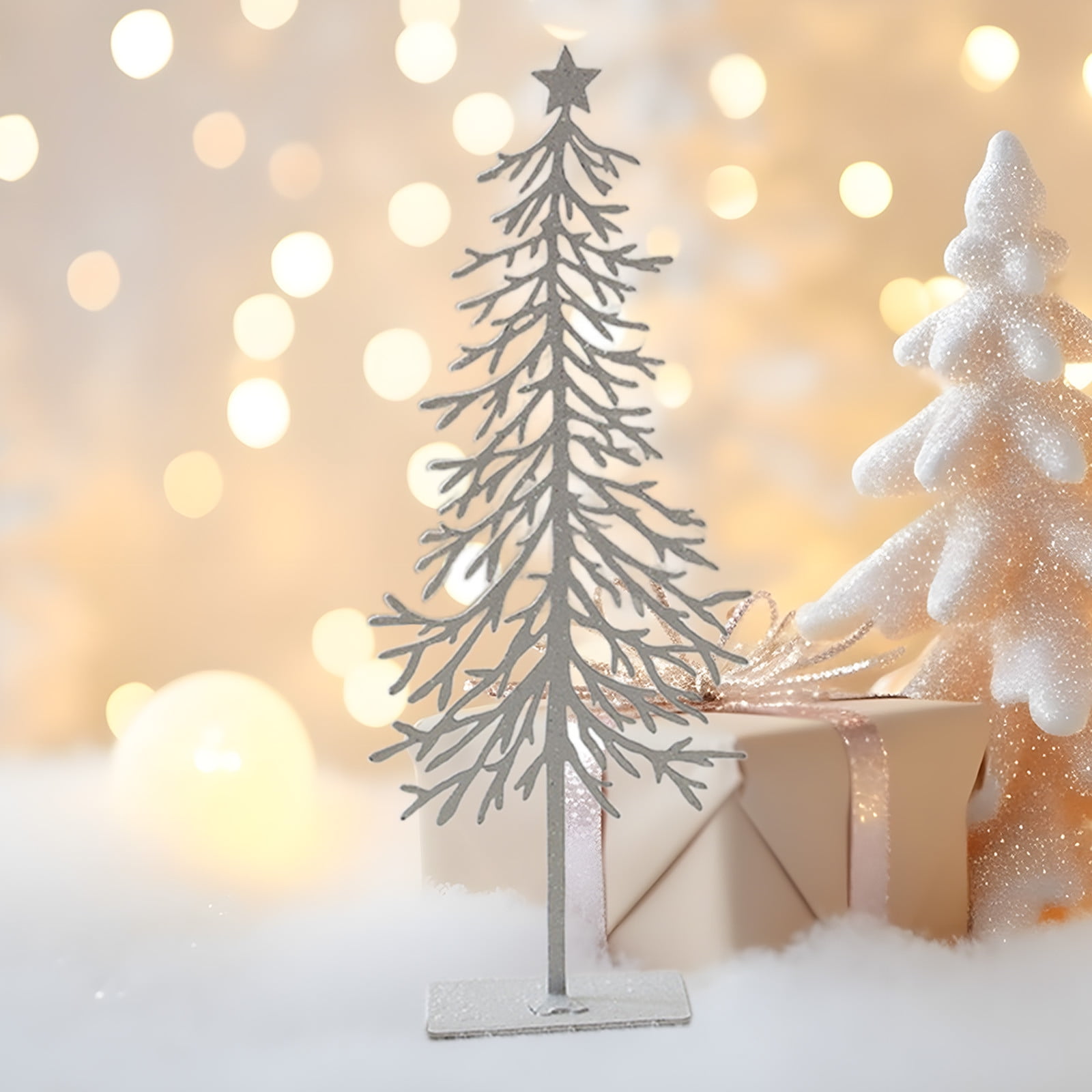 Yhmxh 7"Christmas Metal Pine Tree Tabletop Decor Vintage Christmas ...