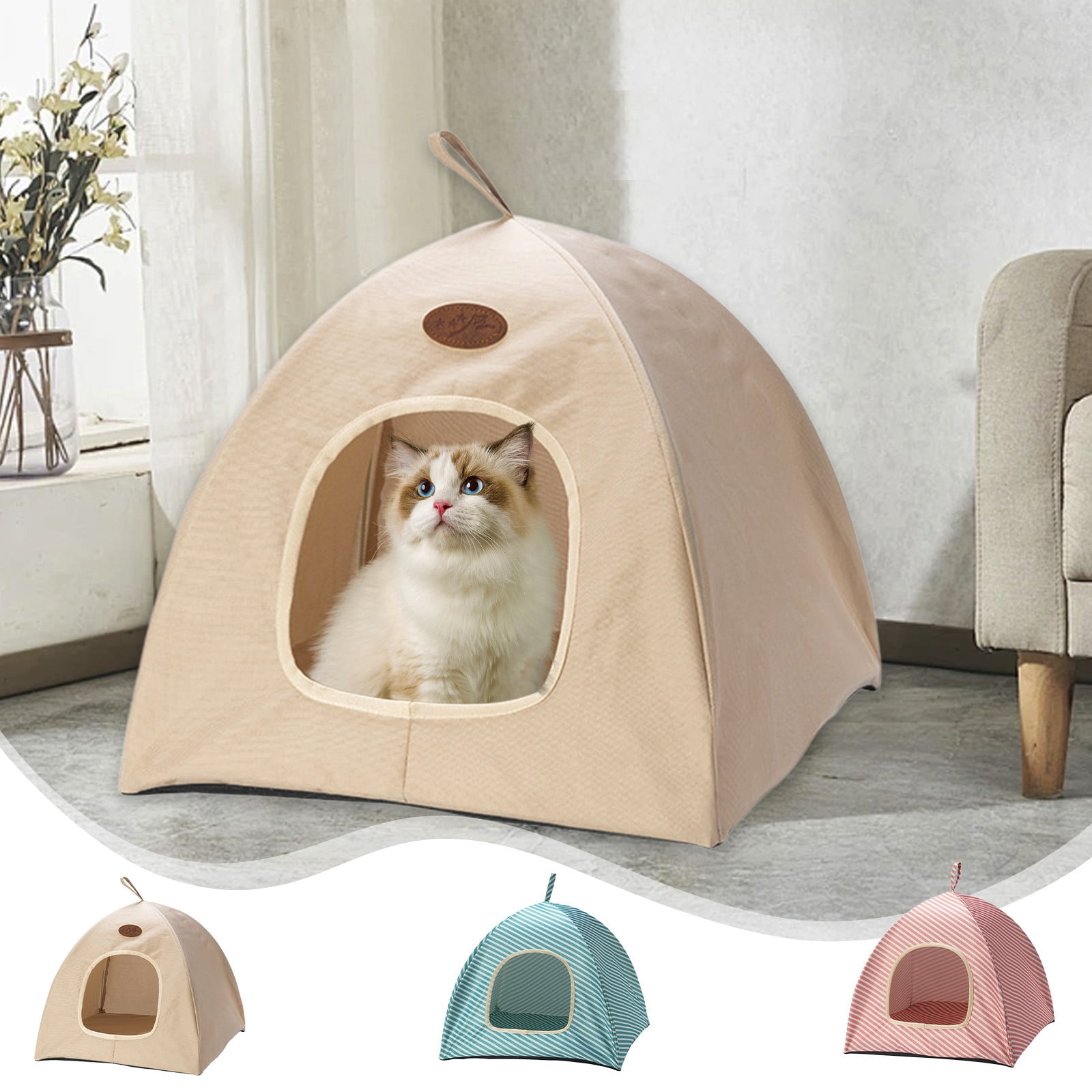 Yhmxh All-Season Cat Tent for Indoor/Outdoor, Assembly-Free Waterproof ...