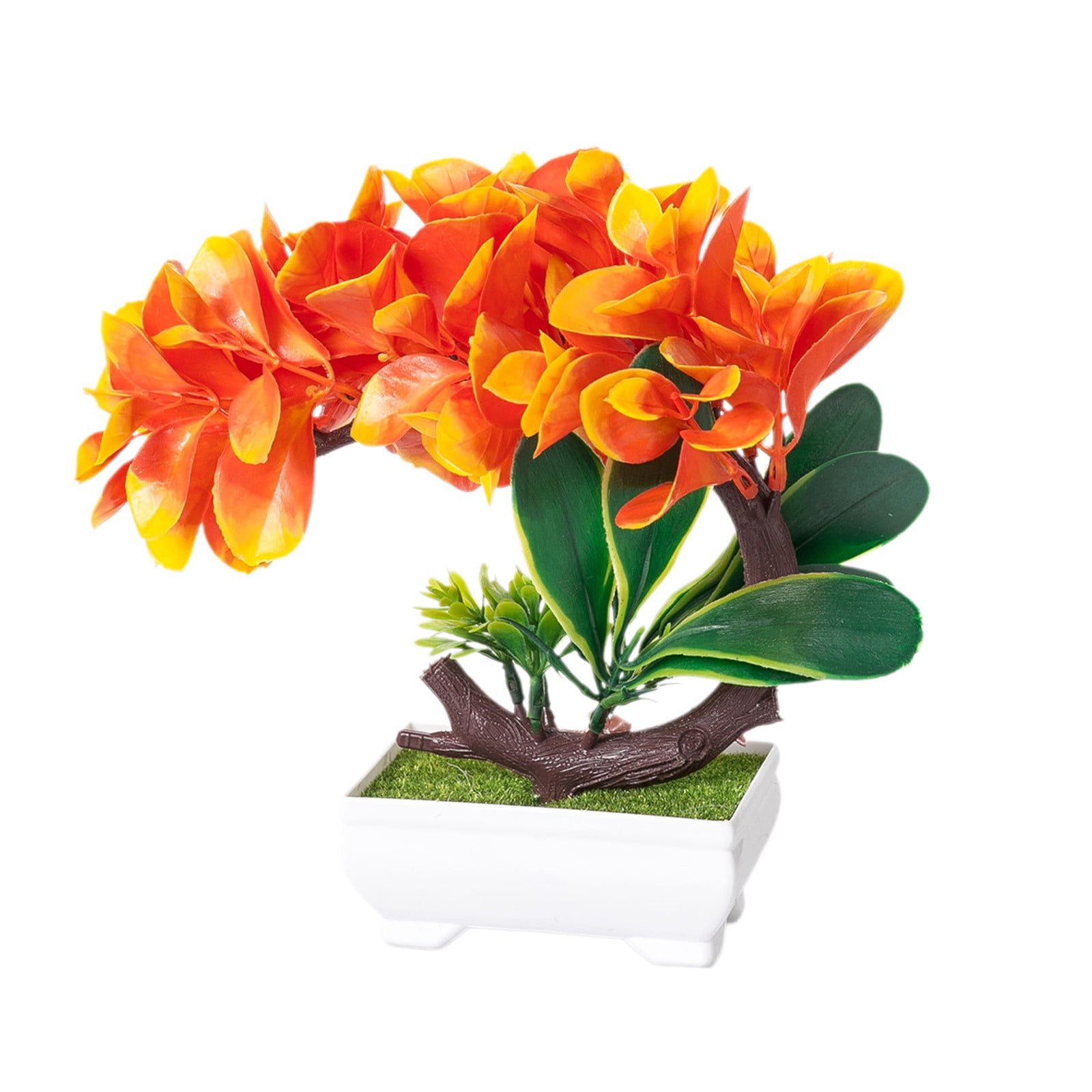 Yhmxh Artificial Flower Bonsai Decor, Lifelike Flowers Potted with ...
