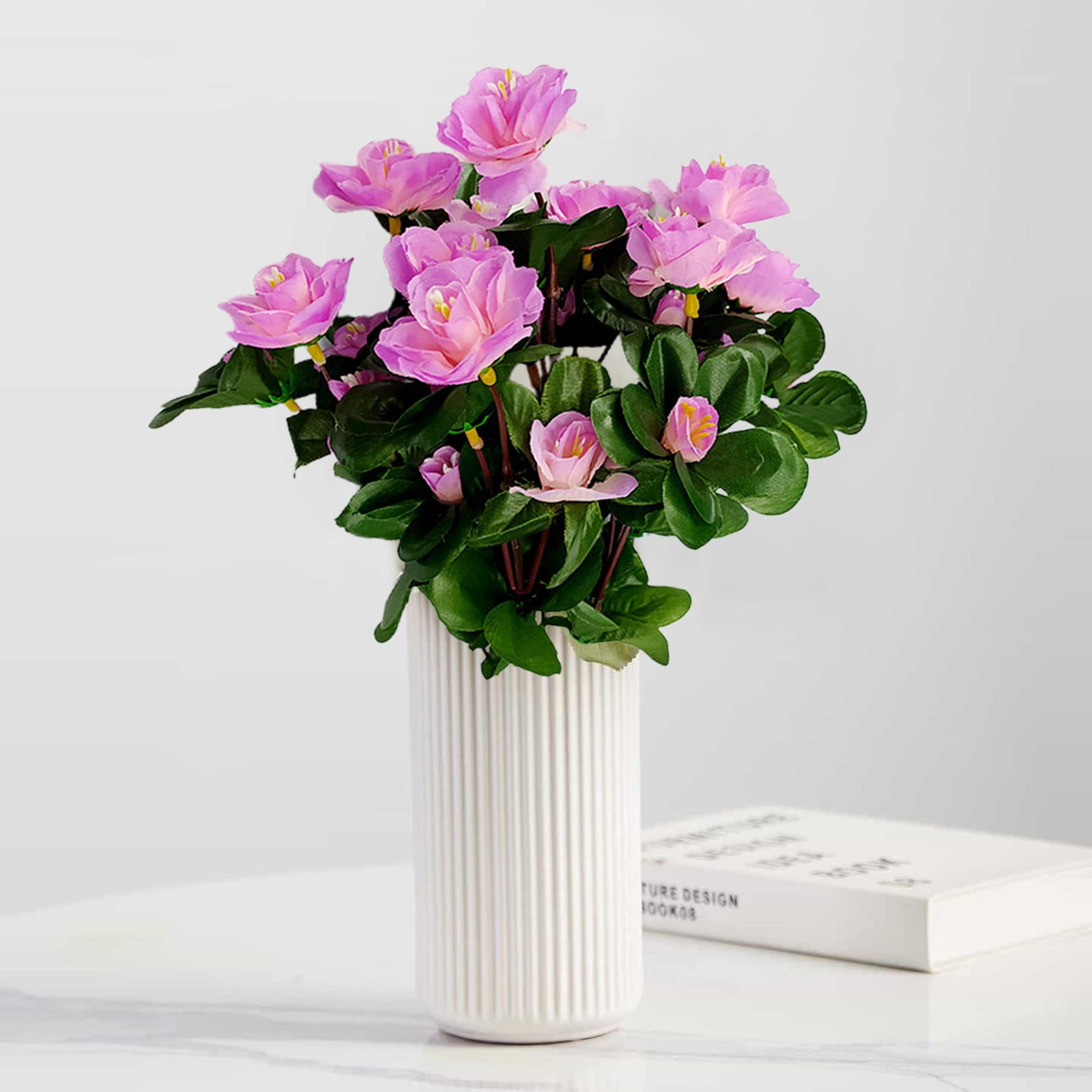 Yhmxh Artificial Flowers Decor, Silk Flowers Branches Faux Plants Look ...