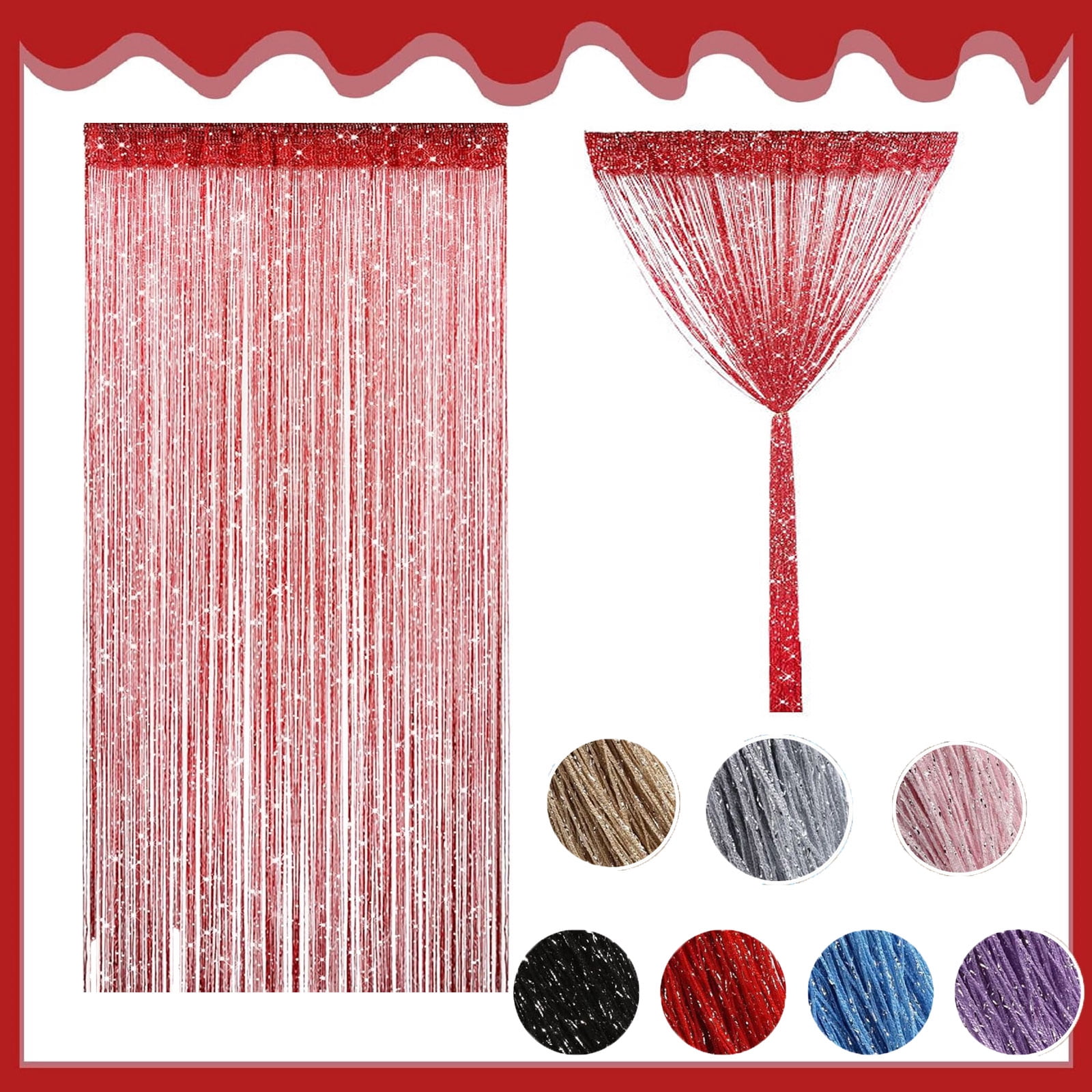 Yhmxh Beaded Curtain Door String Curtains for Doorway Tassels Beads ...