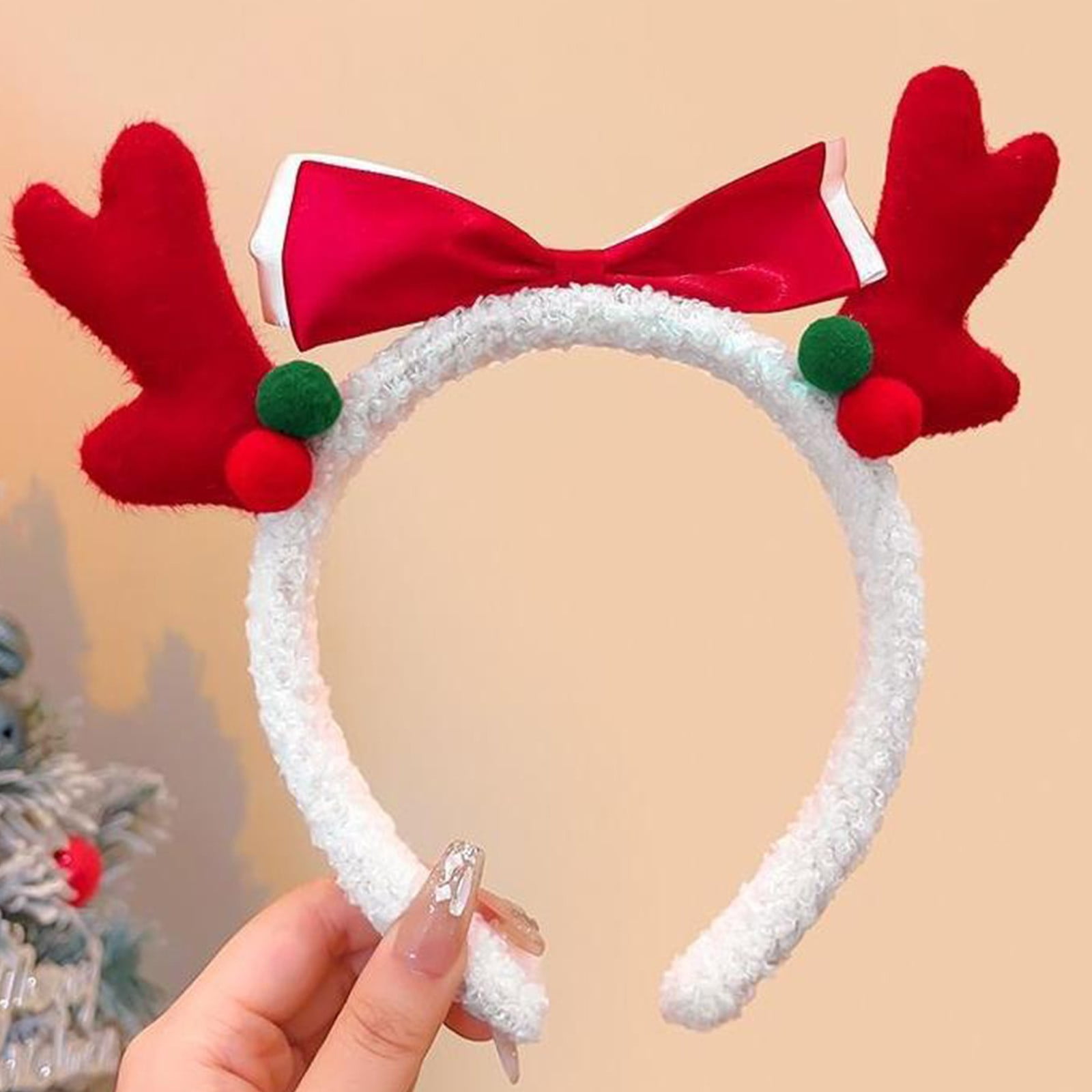 Yhmxh Christmas Headbands, Cute Christmas Holiday Head Hat Toppers ...