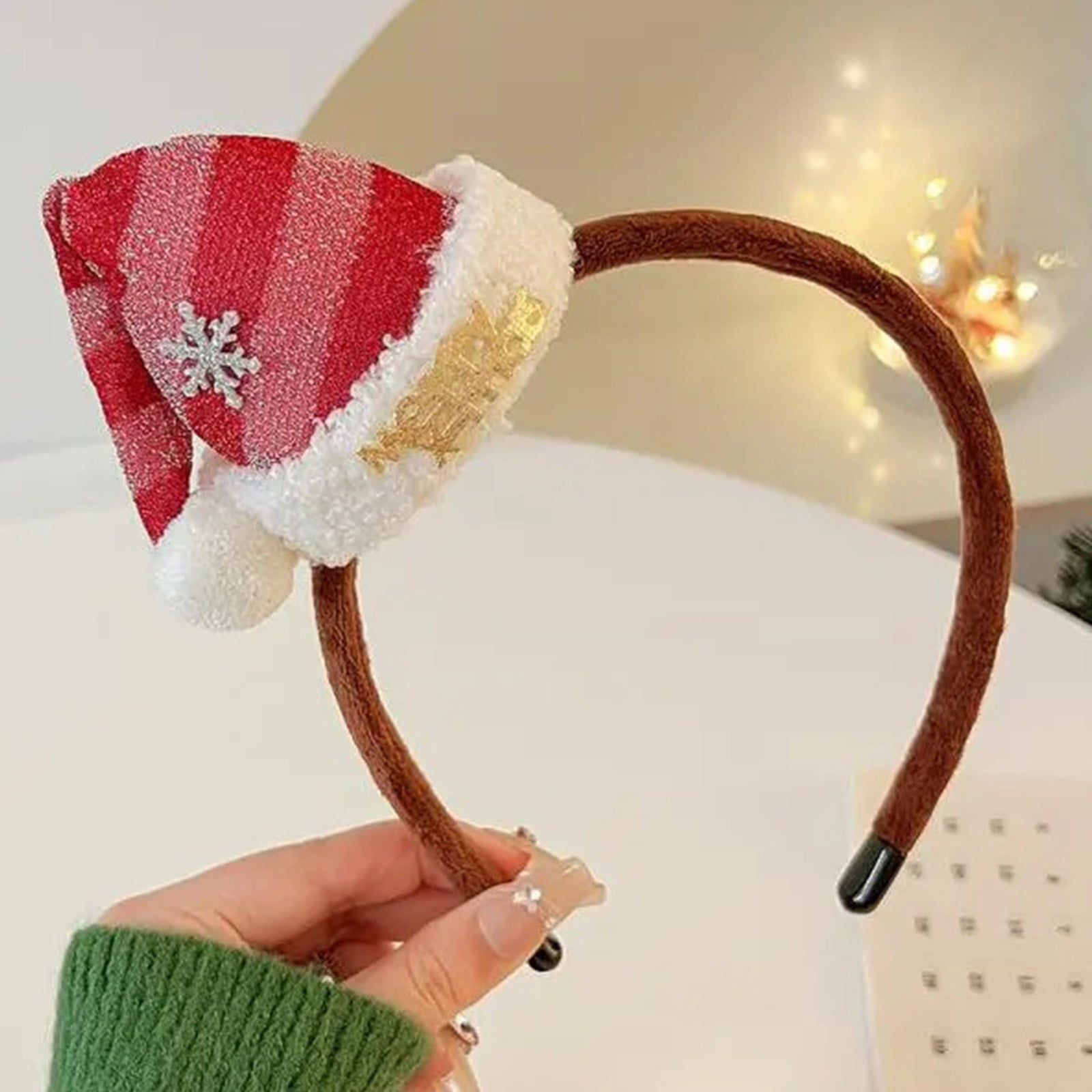 Yhmxh Christmas Headbands, Cute Christmas Holiday Head Hat Toppers ...