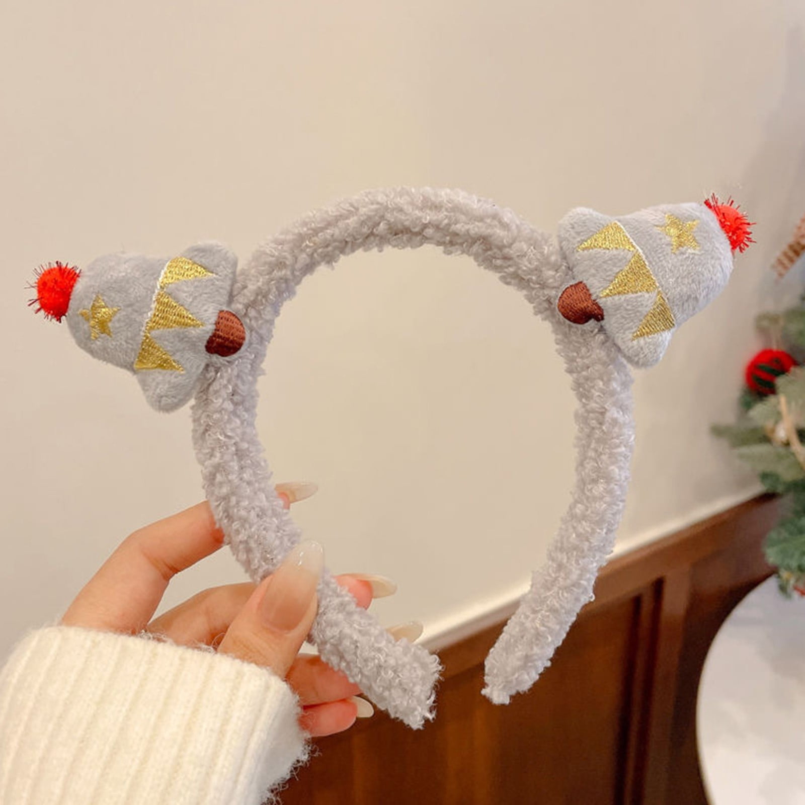 Yhmxh Christmas Headbands, Cute Christmas Holiday Head Hat Toppers ...