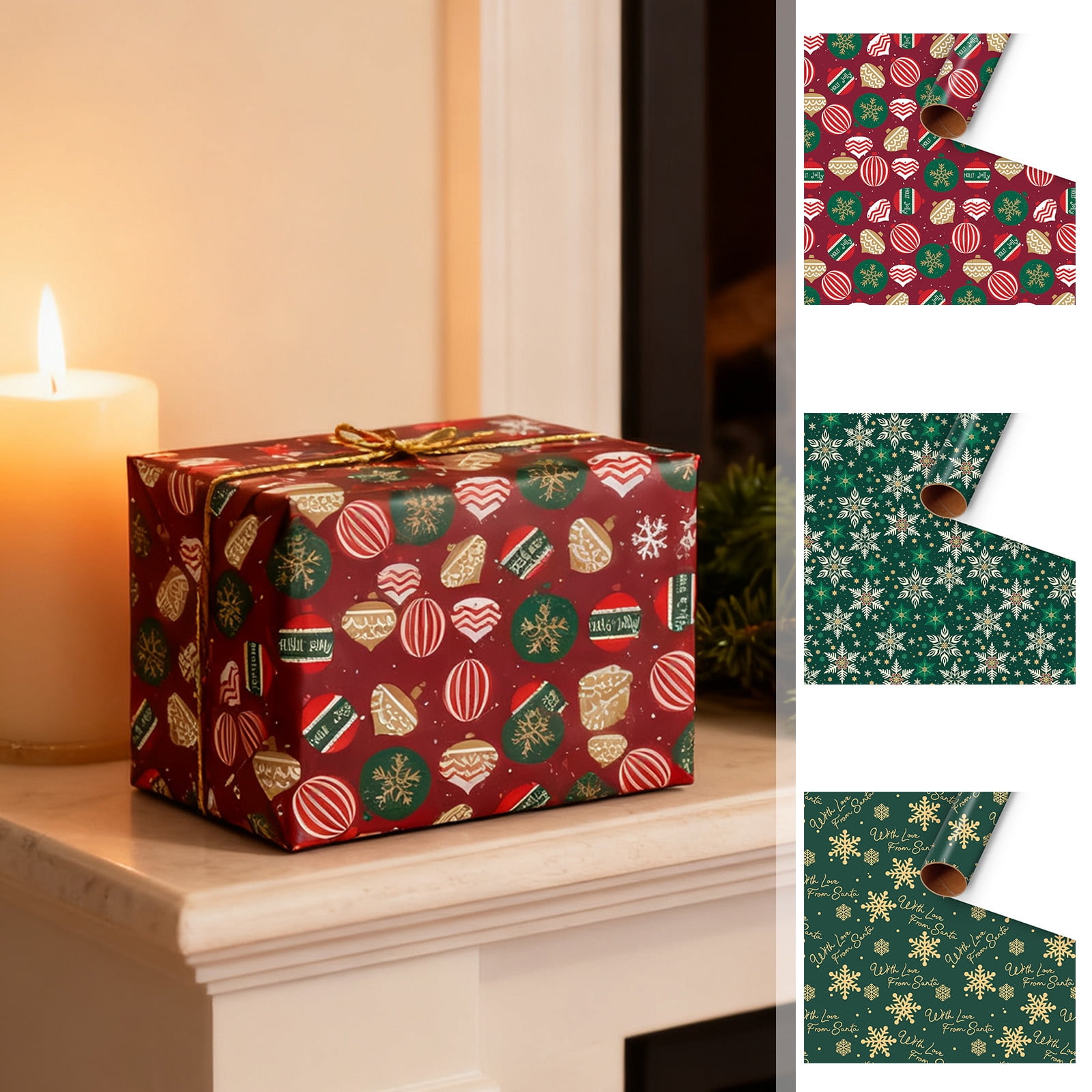 Yhmxh Christmas Wrapping Paper Folded for Christmas Gift. Papercraft ...