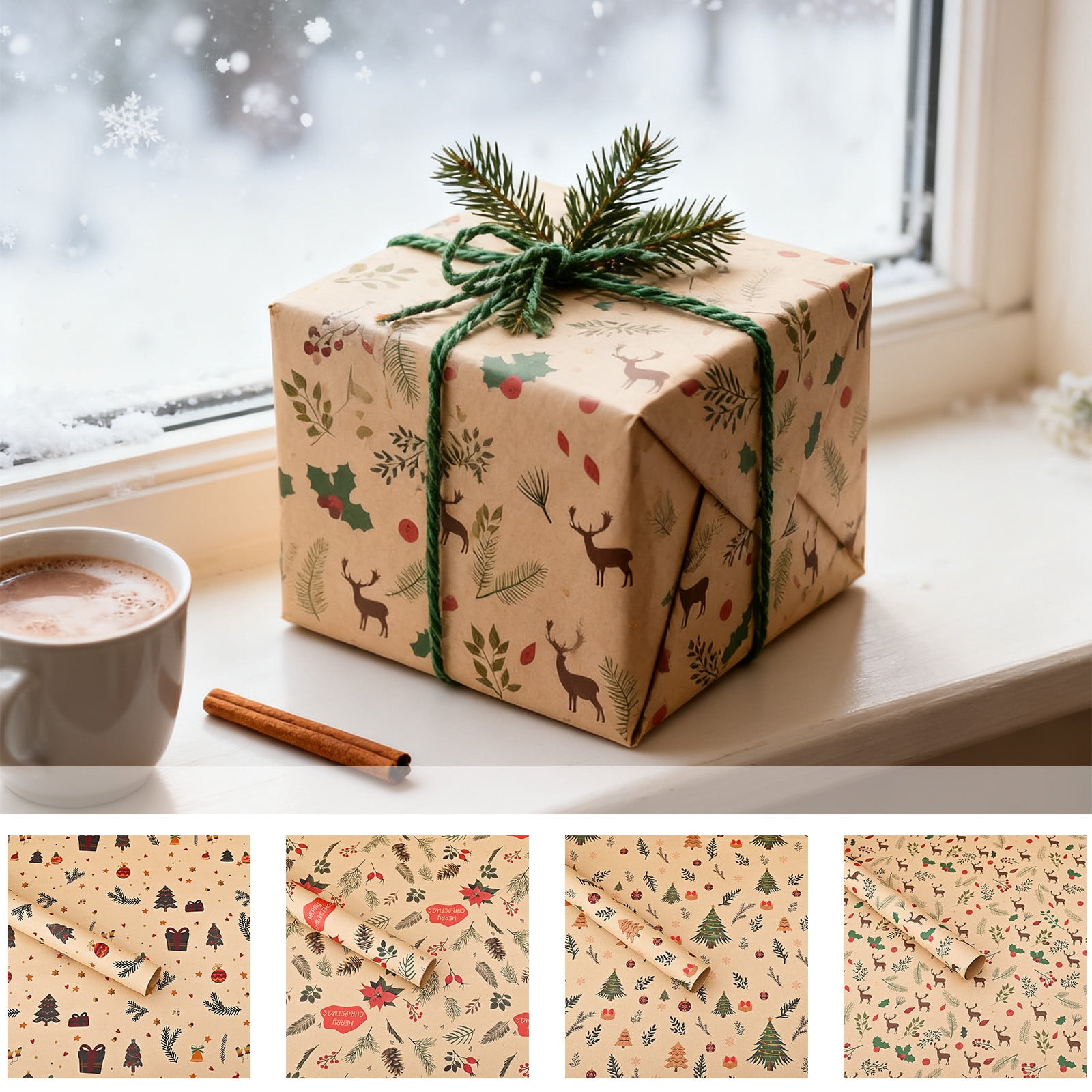 Yhmxh Christmas Wrapping Paper Folded for Christmas Gift. Papercraft ...
