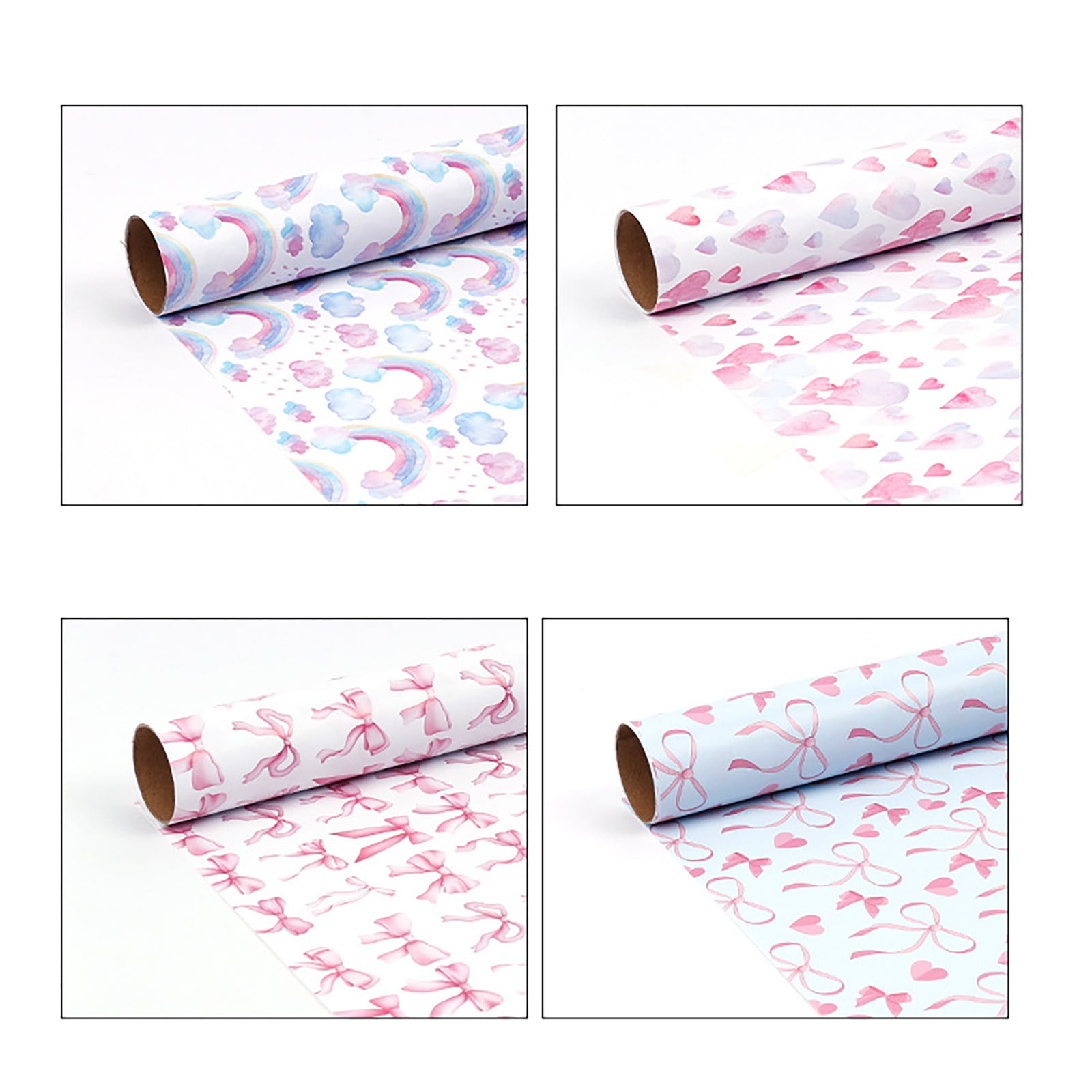 Yhmxh Christmas Wrapping Paper Roll, Metallic Star Gift Wrap Holiday ...