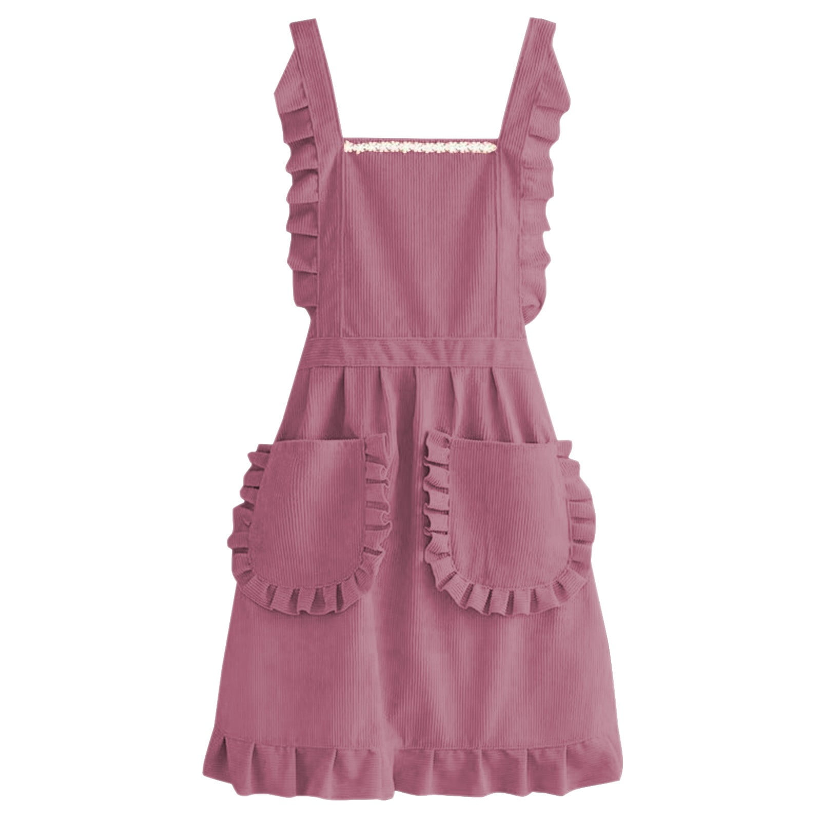 Yhmxh Cotton Linen Apron Women Cross Back Apron with 2 Pockets, X Cross ...