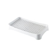 Plastic Dish Drainer Board, 18 Inch Large Draining Tray with Side Drop ...