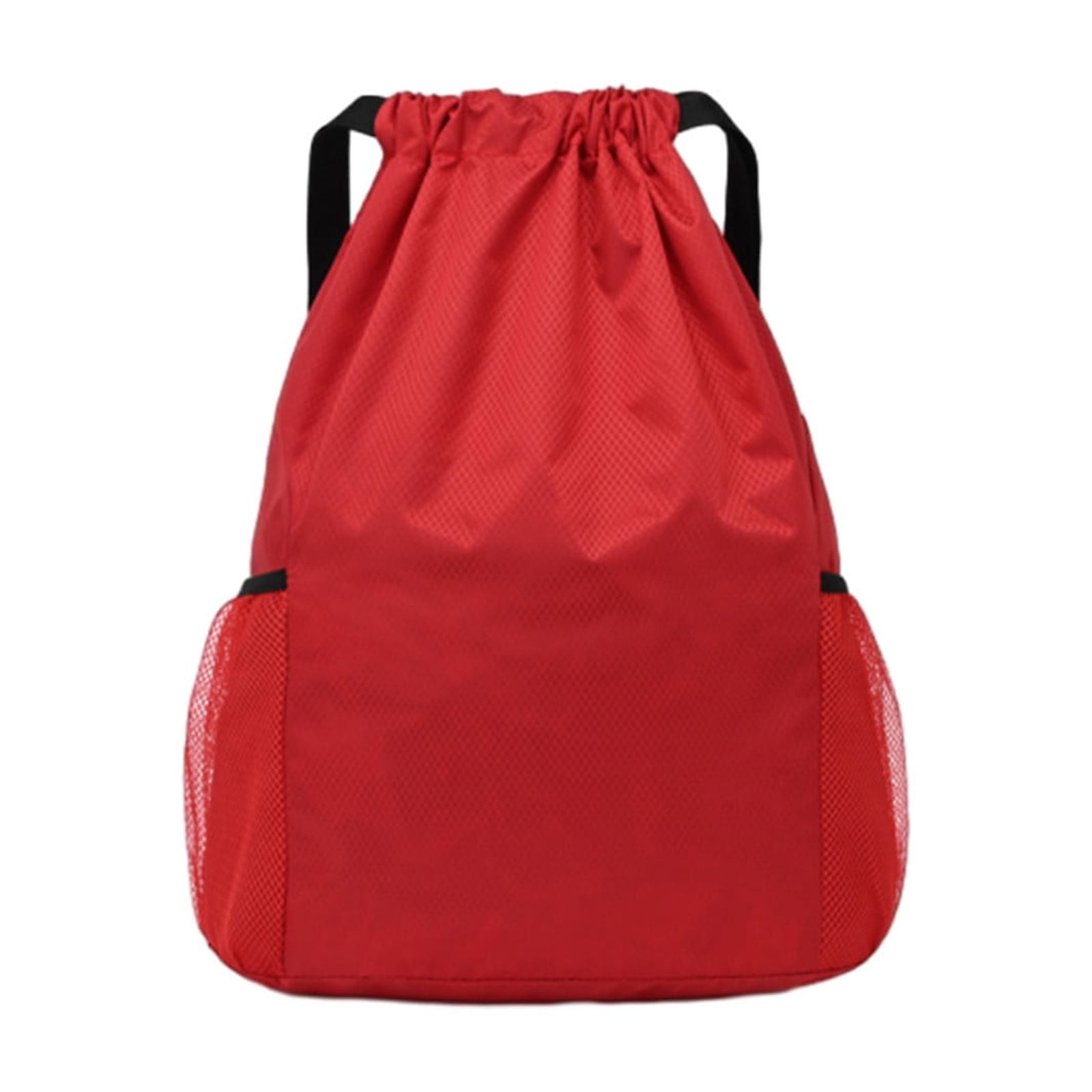 Yhmxh Drawstring Backpack Bag with Mesh Side Pockets, Large Capacity ...