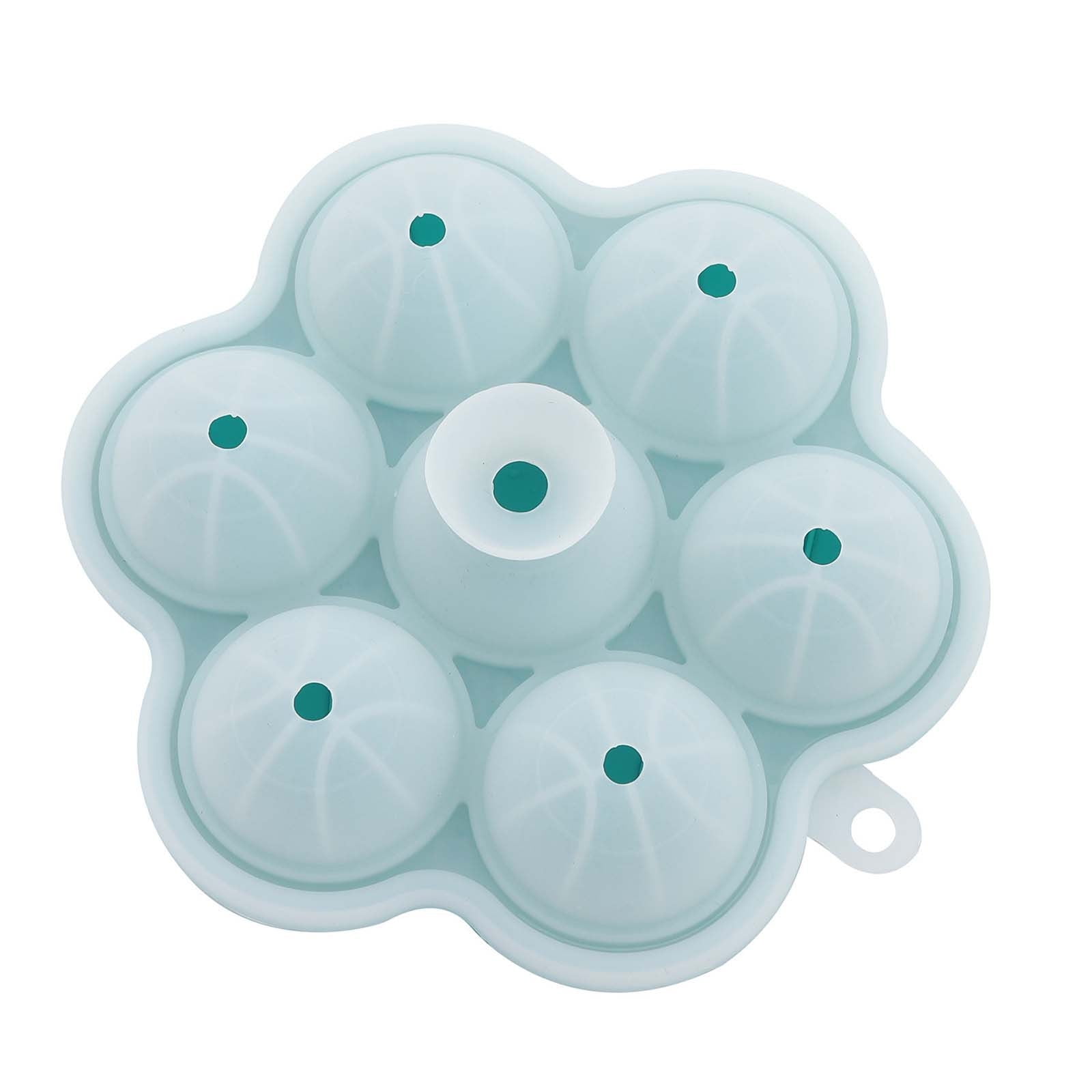 Yhmxh Ice Ball Mold, Large Basketball Shaped Silicone Round Ice Cubes ...