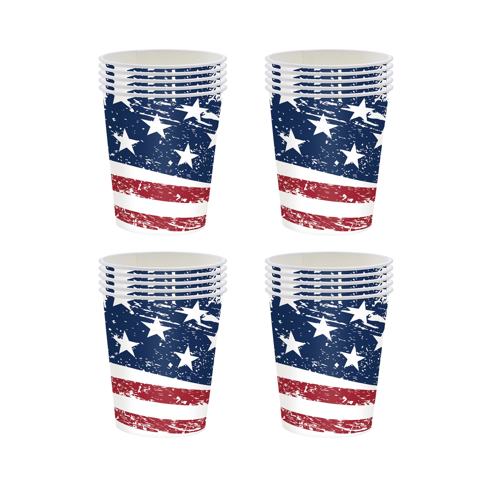 Yhmxh Independence Day Party Supplies, American Flag Disposable Paper ...