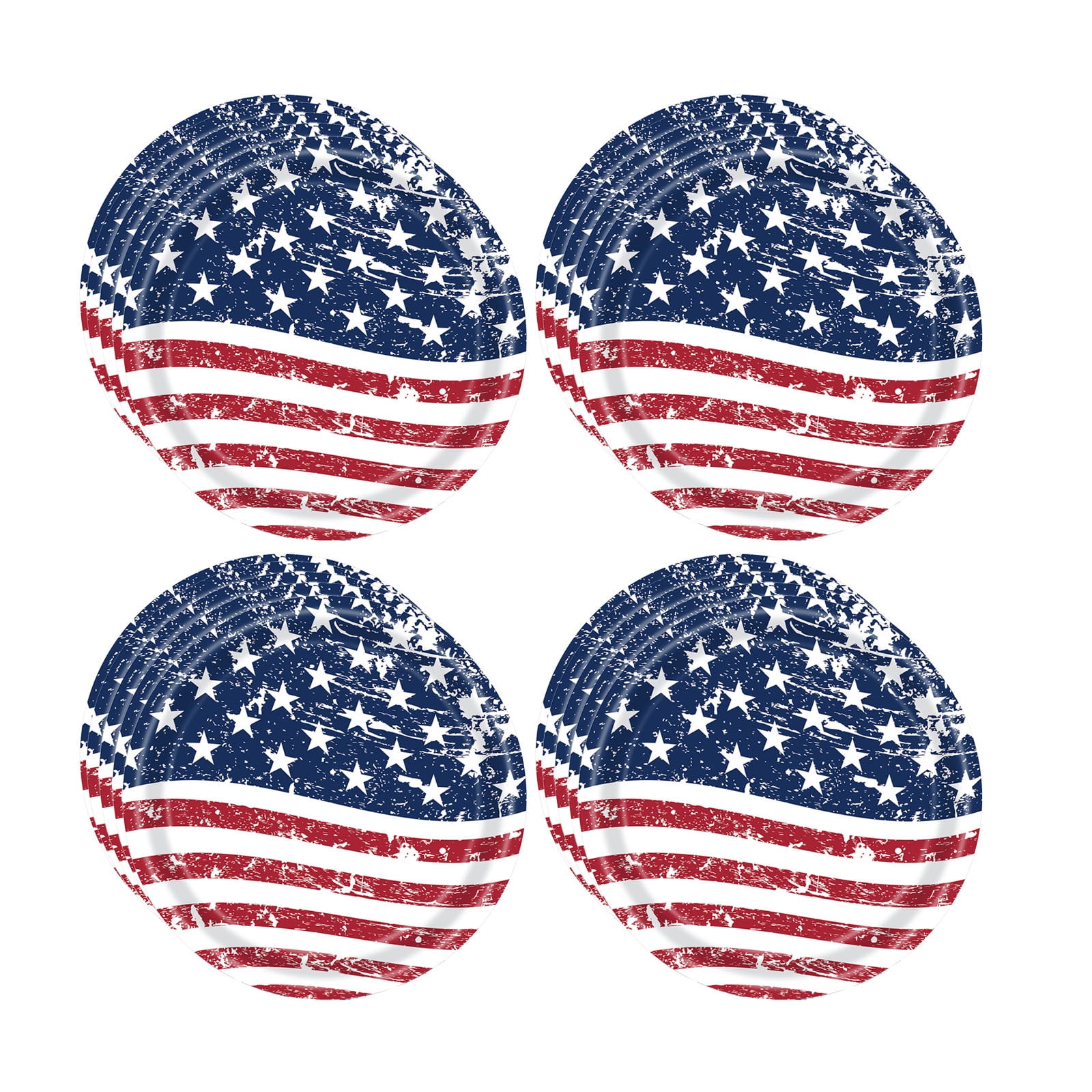 Yhmxh Patriotic Party Supplies Set 20 Disposable Paper Plates Cups ...