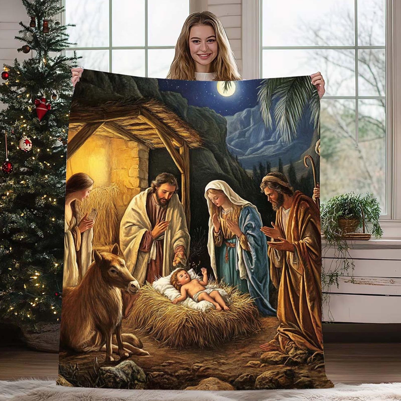 Yhmxh Jesus Christ Blanket Gifts, 28"x39" for Women Men Throw Blanket ...