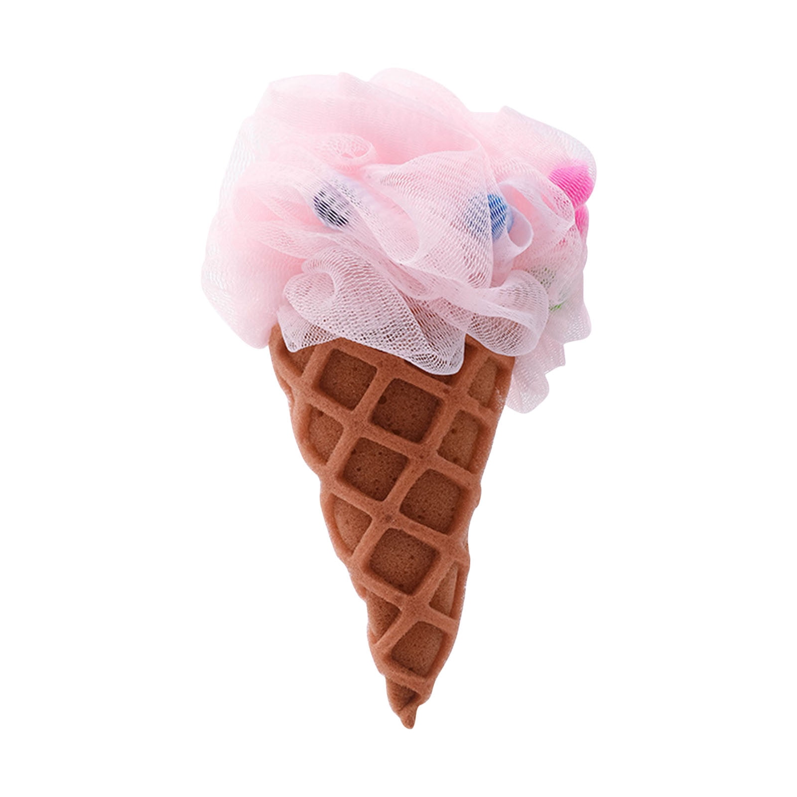 Yhmxh Kids Loofah Ice Cream Cone Bath Sponge Kids Bath Shower Sponge ...