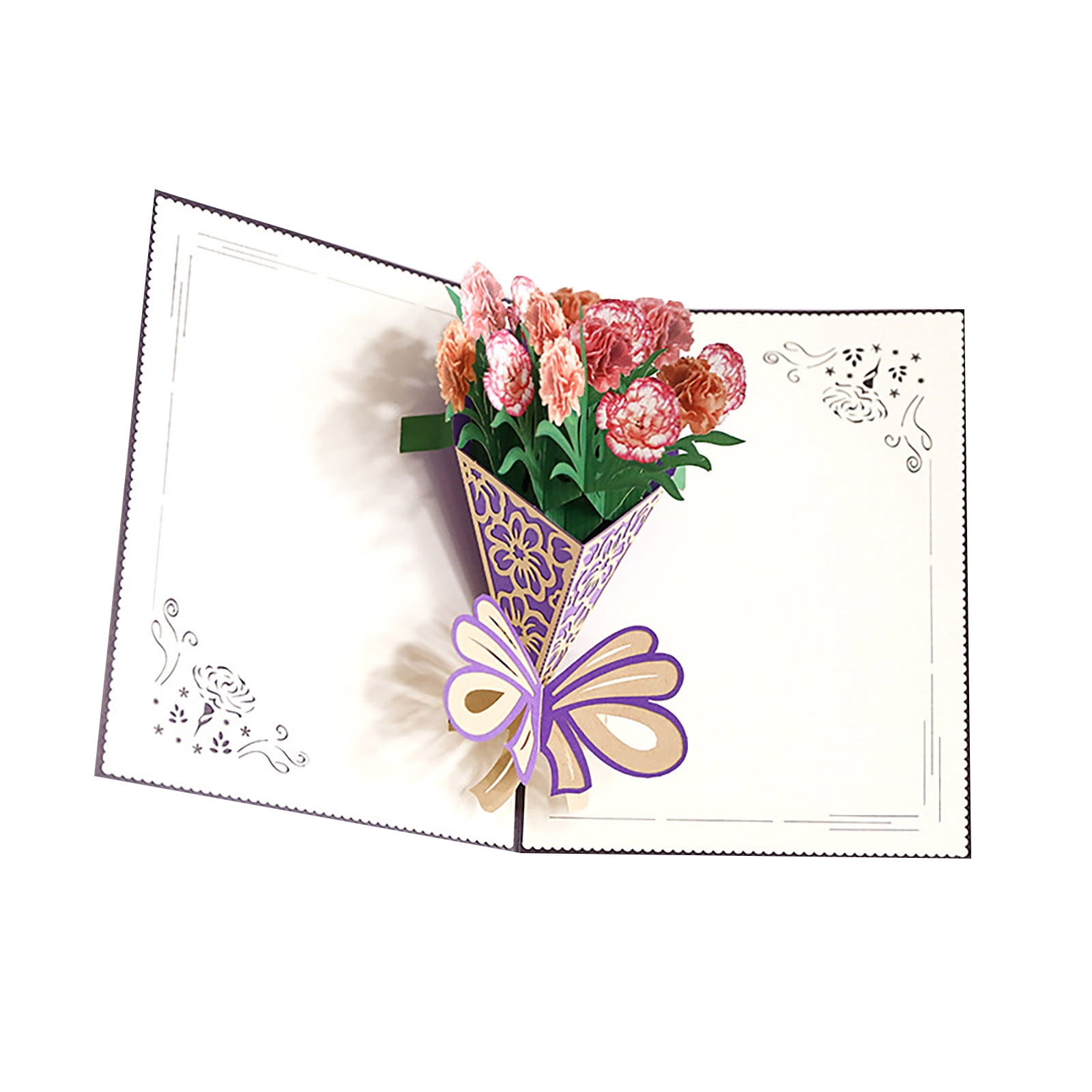 Yhmxh Mothers Day Gifts For Mom | 3D Pop up Flower Bouquet Card ...