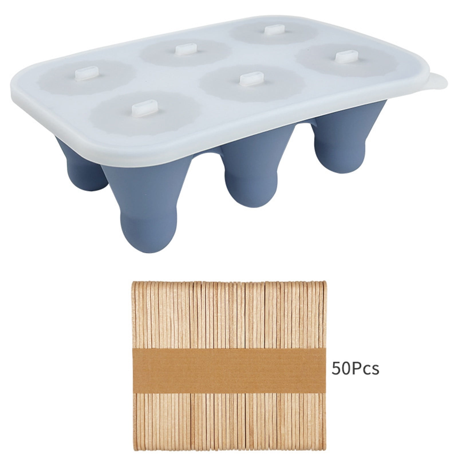 Yhmxh Silicone Homemade Popsicle Molds, 6-Cavity Non-BPA Silicone Ice ...