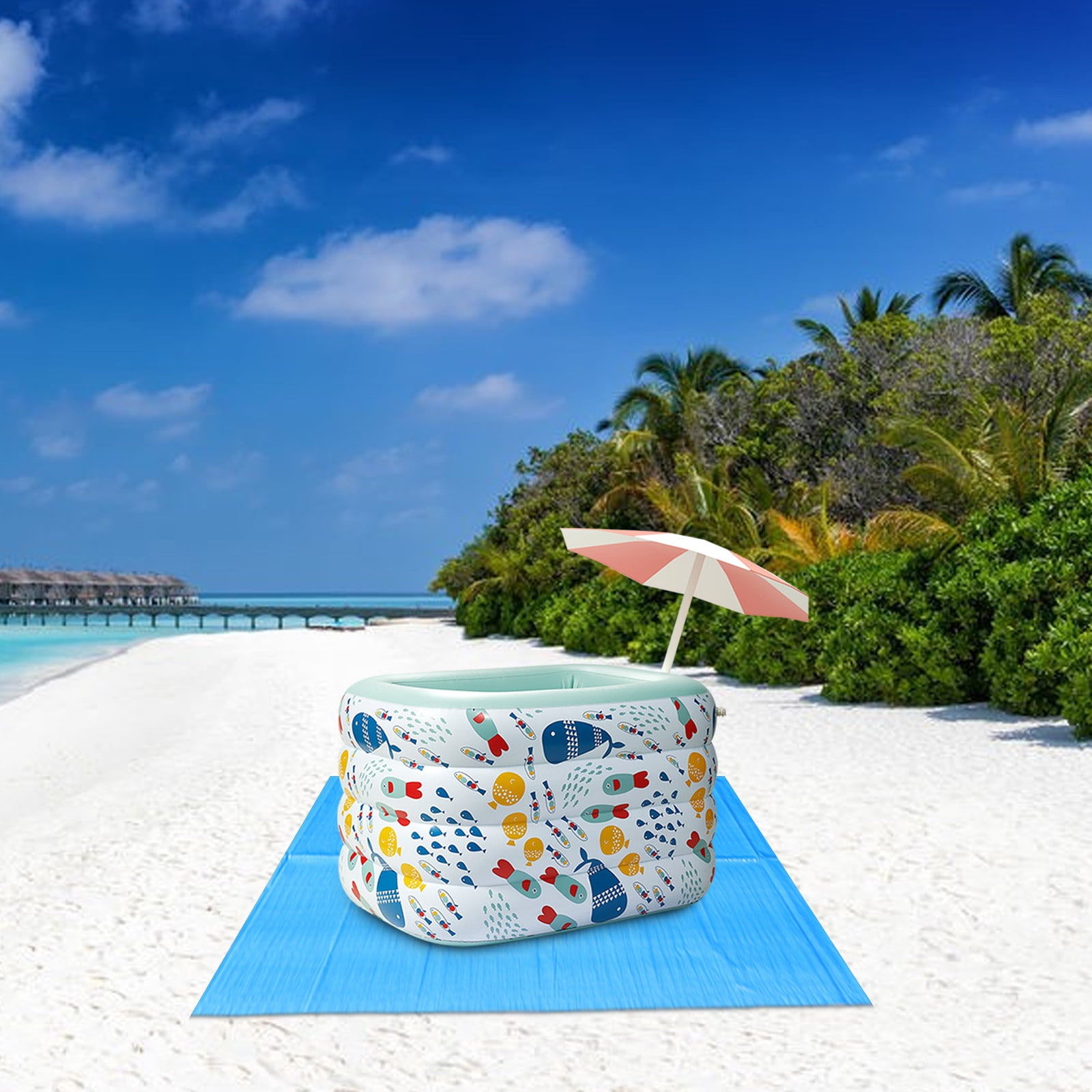 Yhmxh Swimming Pools Above Ground Cloth Square Swimming Pool Liner Pad ...