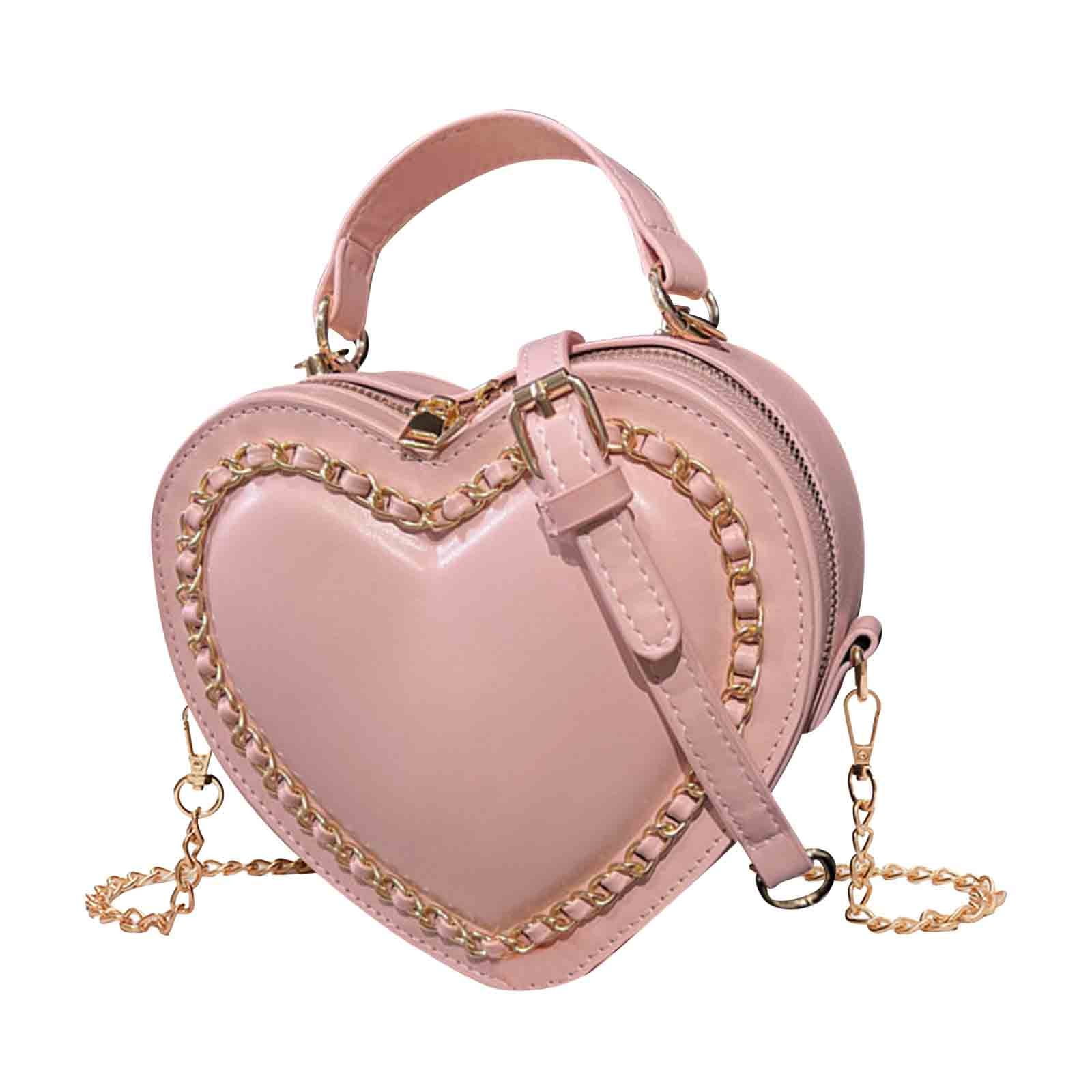 Yhmxh Valentine’s Day Womens Love Heart Shape Shoulder Small Handbags ...