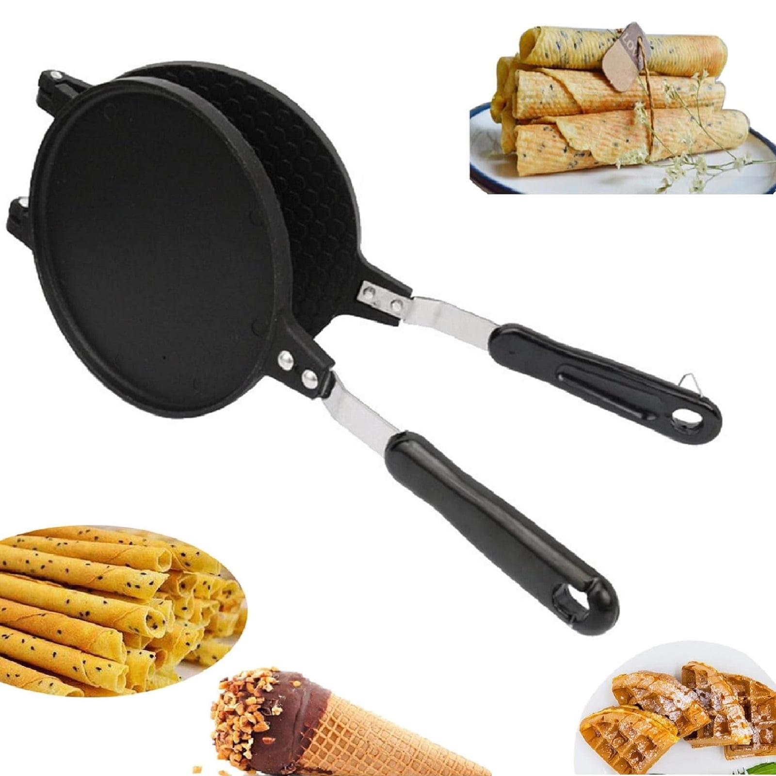 Yhmxh Waffle Cone Maker, Ice Cream Cone Maker waffle Cookies Maker ...