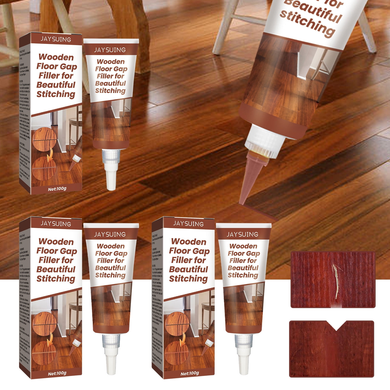 Yhmxh Wood Furniture Repair Kit - 100g Wood Filler Hardwood Laminate ...