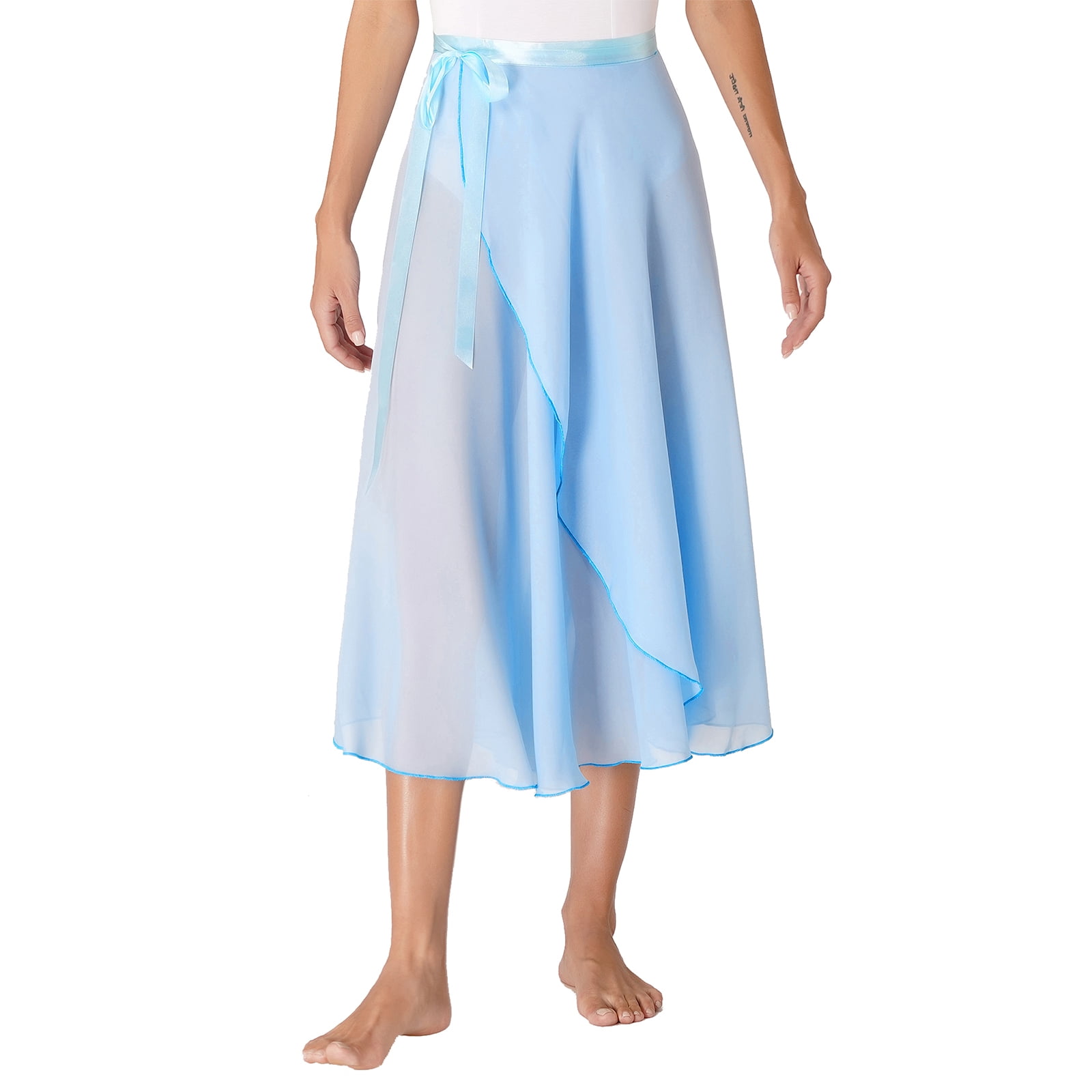 Yhong Womens Fairy Lyrical Ballet Dance Skirt Adult Sheer Wrap Swing Skirt Modren Dance Costumes ...