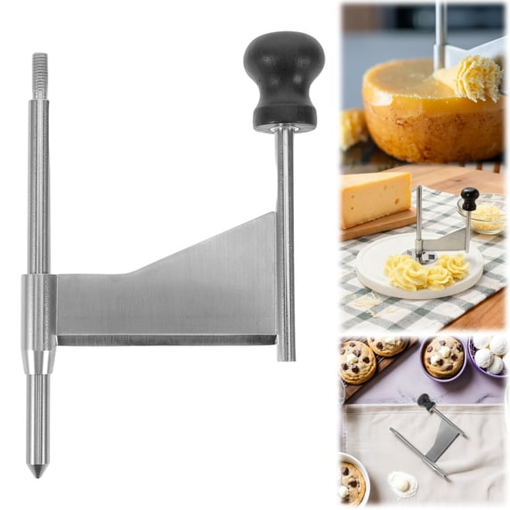 Yhuaoa Cheese Curler, Stainless Steel Shaver, Wooden Cheese Slicer ...