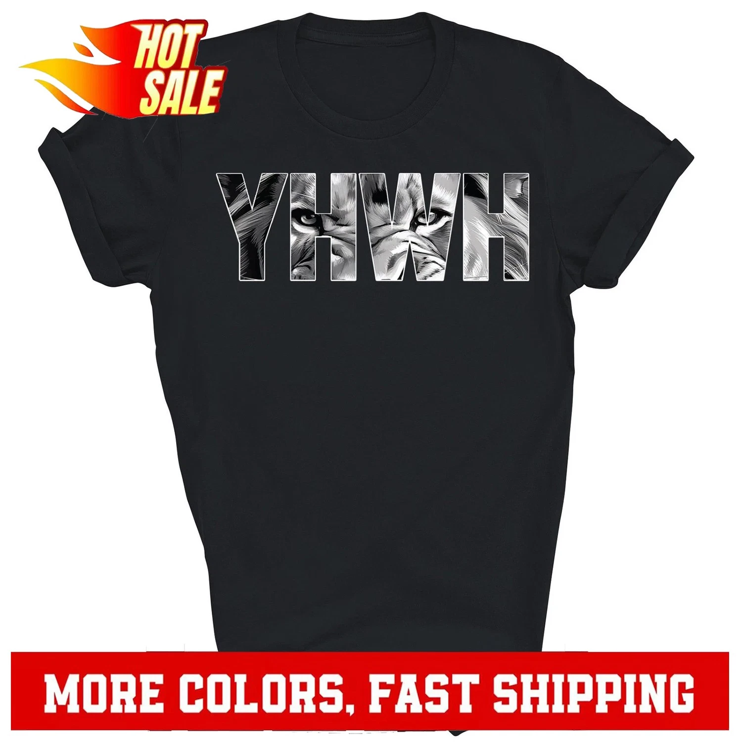 Yhwh Lion Of Judah Yahweh In Hebrew Unisex Shirt Gift - Walmart.com