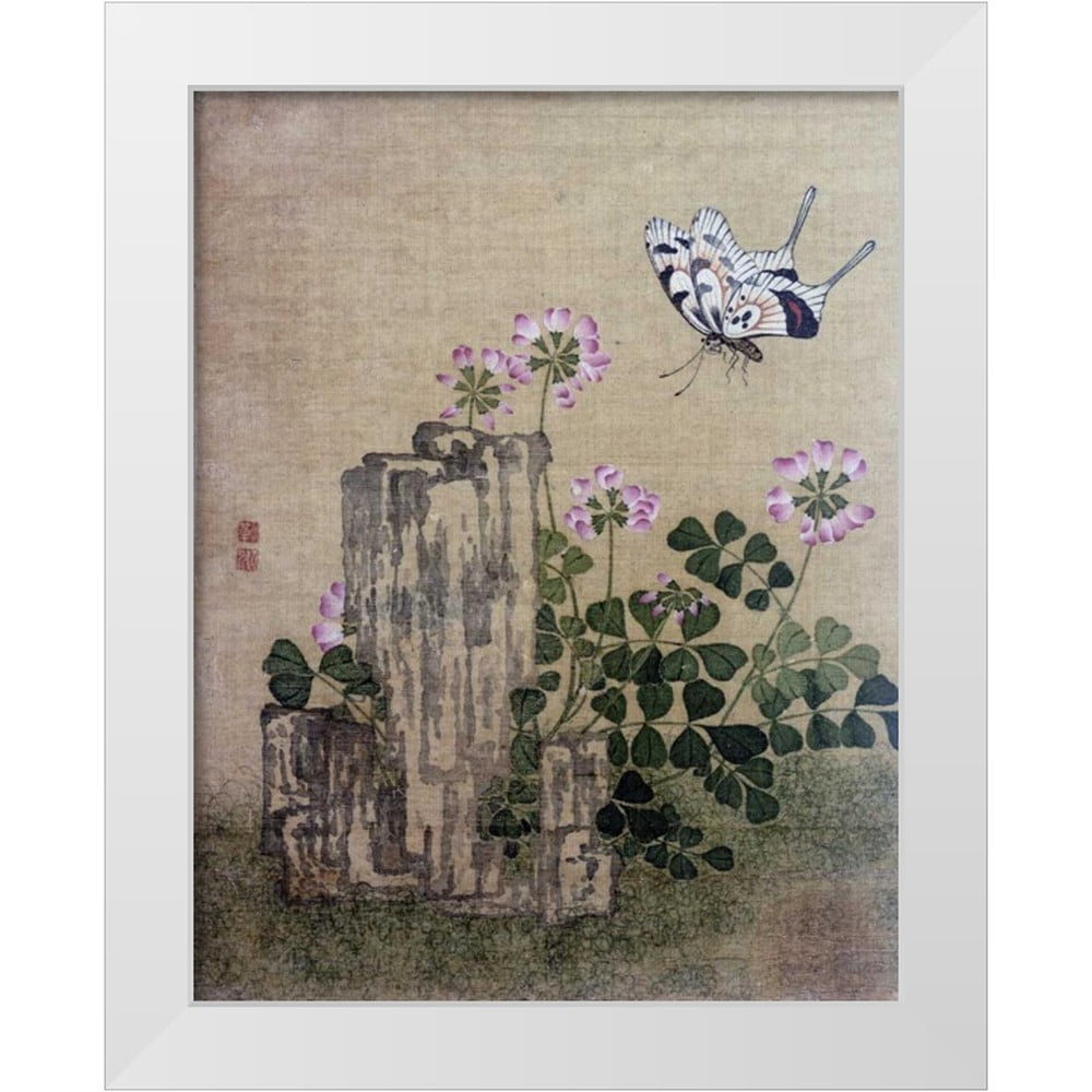 Yi, Jing 26x32 White Modern Wood Framed Museum Art Print Titled - Silk ...