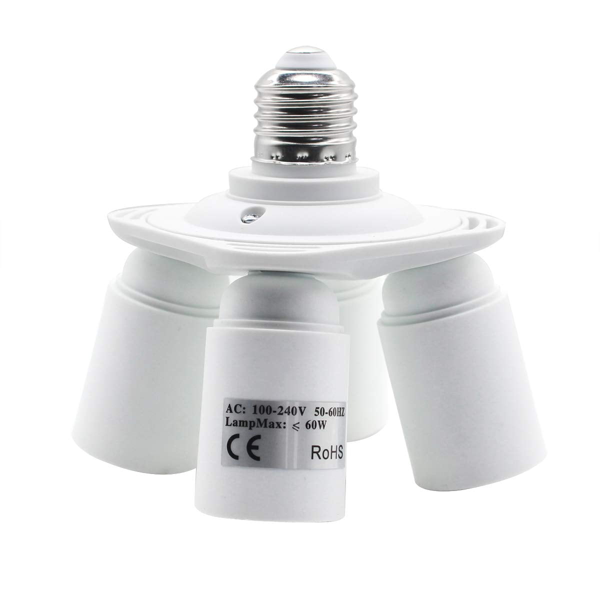 Yi Lighting, 4 in 1 Light Socket Splitter Adapter with E26/E27 Edison ...