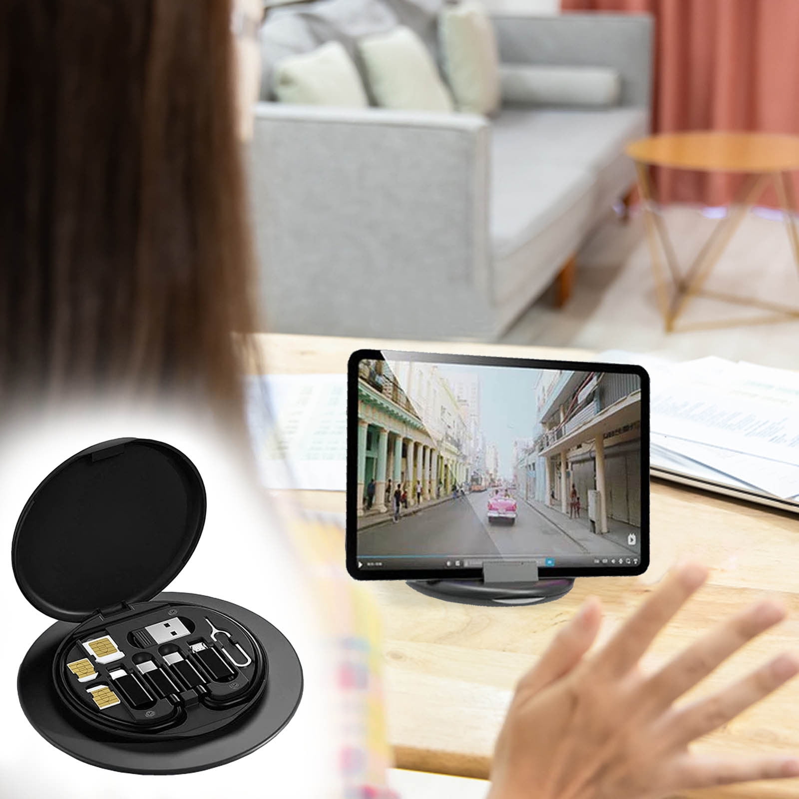 YiBai 60w Fast Charging Multi-function Data Cable Storage Box RC-190 ...