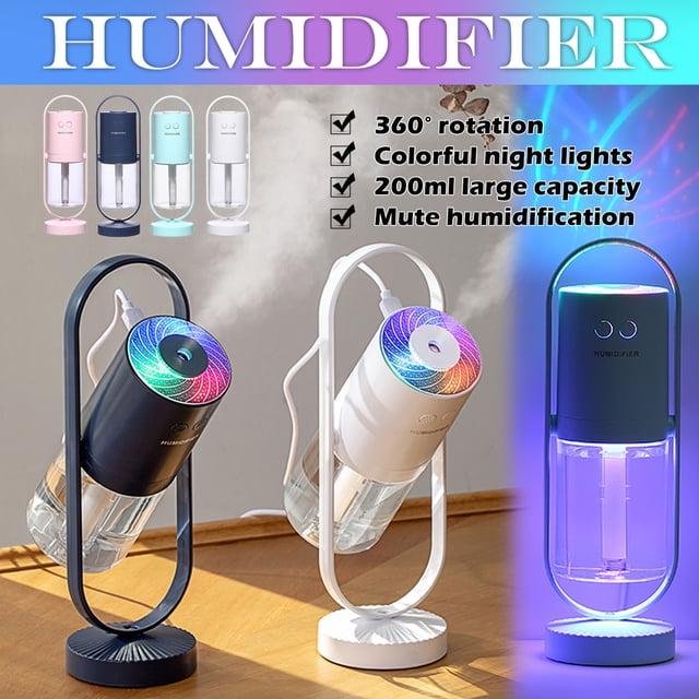 YiBai Blue Humidifiers for Bedroom, Humidifier Desktop Humidifier Aroma ...