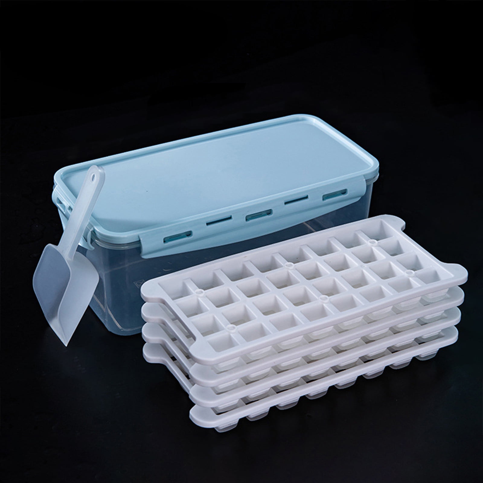 YiBai Blue Ice Tray Ice Box Ice Cubes Household Ice Maker Refrigerator ...