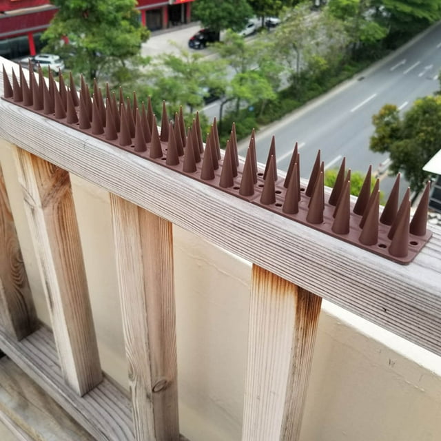 YiBai Brown Bird Spikes Plastic, Cat Deterrent Spikes, Bird Spikes for ...