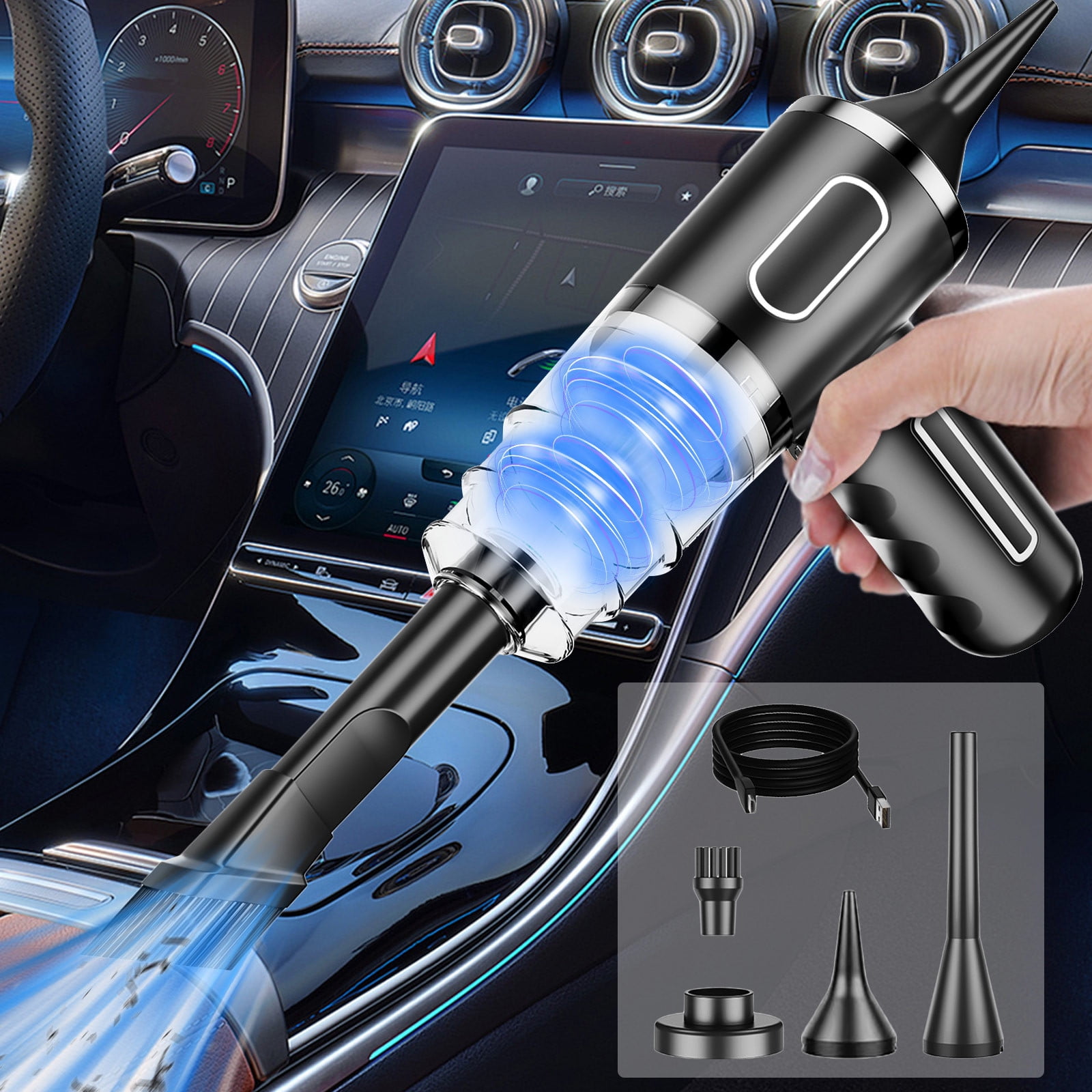 YiBai Car Mounted Blowing And Suction Two In One Vacuum Cleaner Home ...