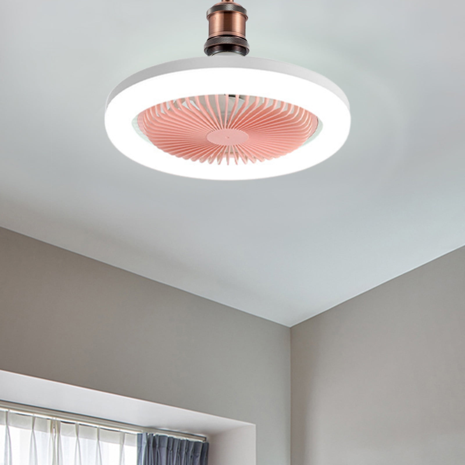 YiBai Ceiling Fan With Lights,Enclosed Low Profile Fan Light,Ceiling ...