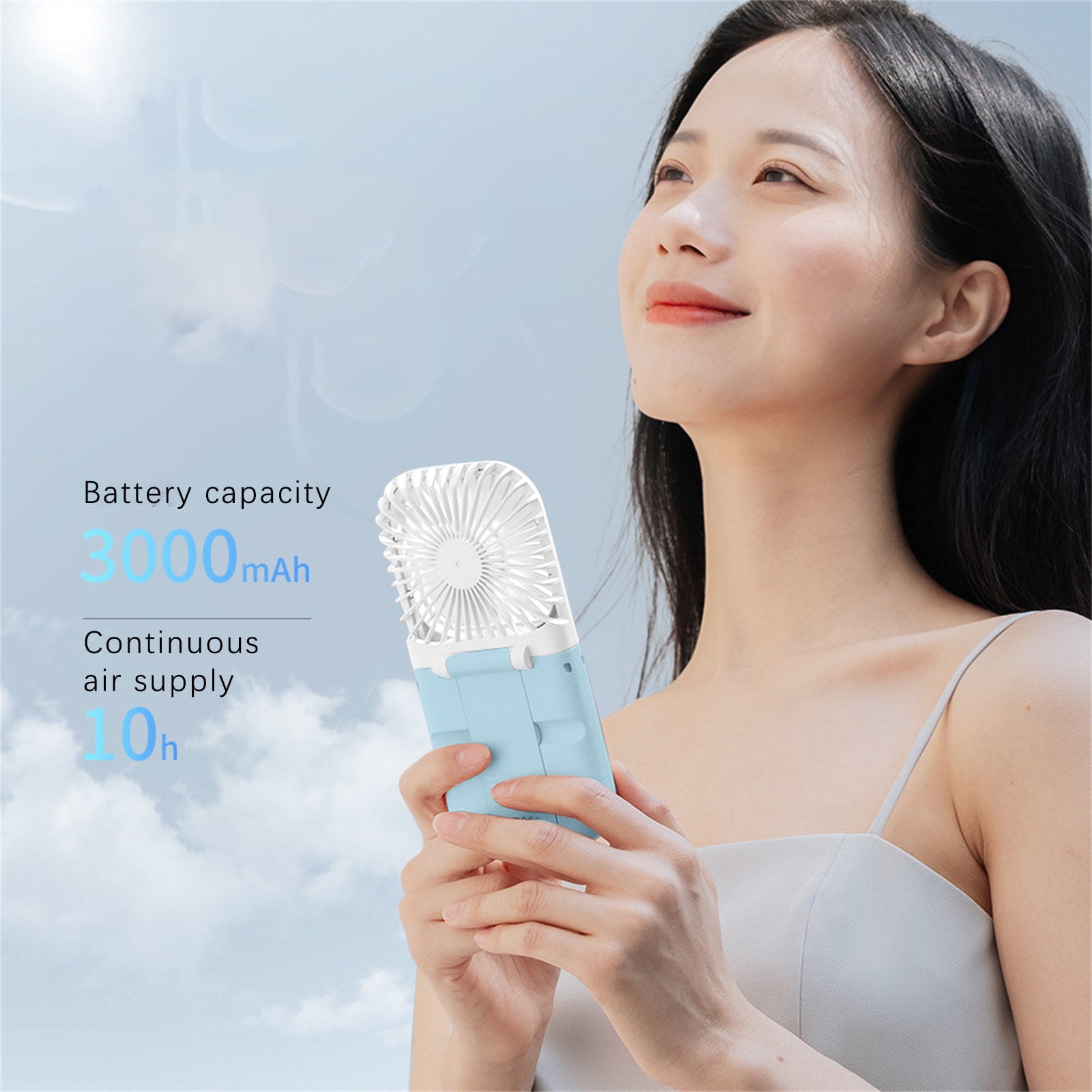 YiBai Color Mini Spray Fan USB Charging Office Desktop Silent Water ...