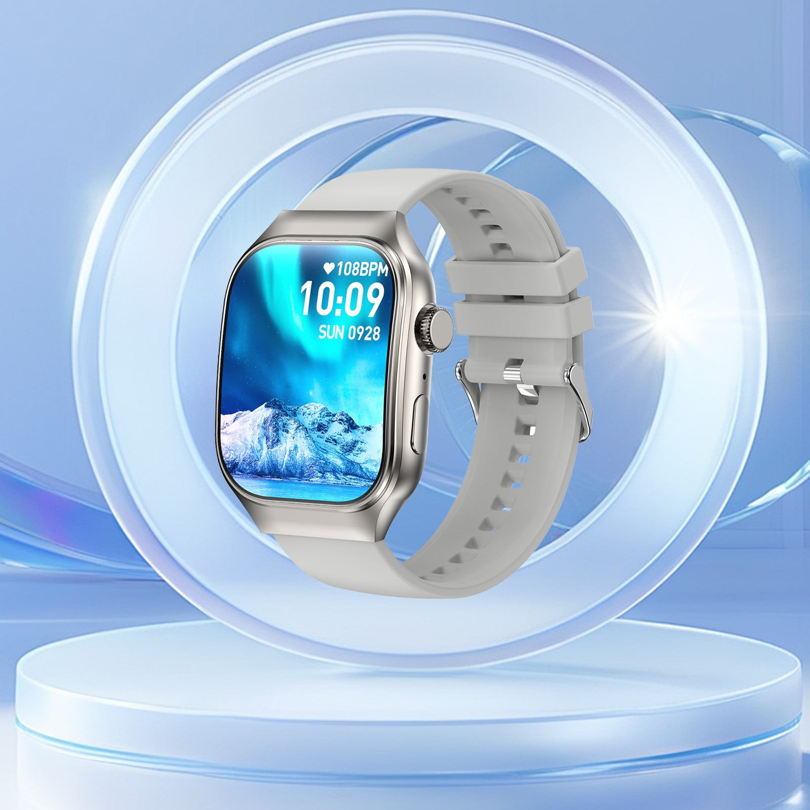 YiBai Curved Screen Smartwatch 2.01-inch Full Identification Aluminum ...